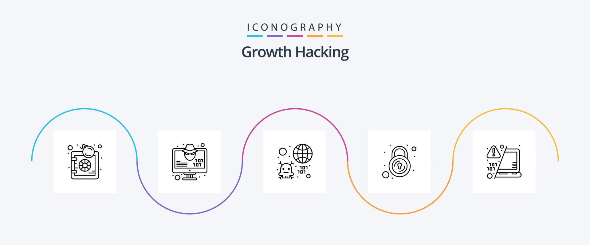 Hacking Line 5 Icon Pack Including Decode Secure Bug Lock Virus