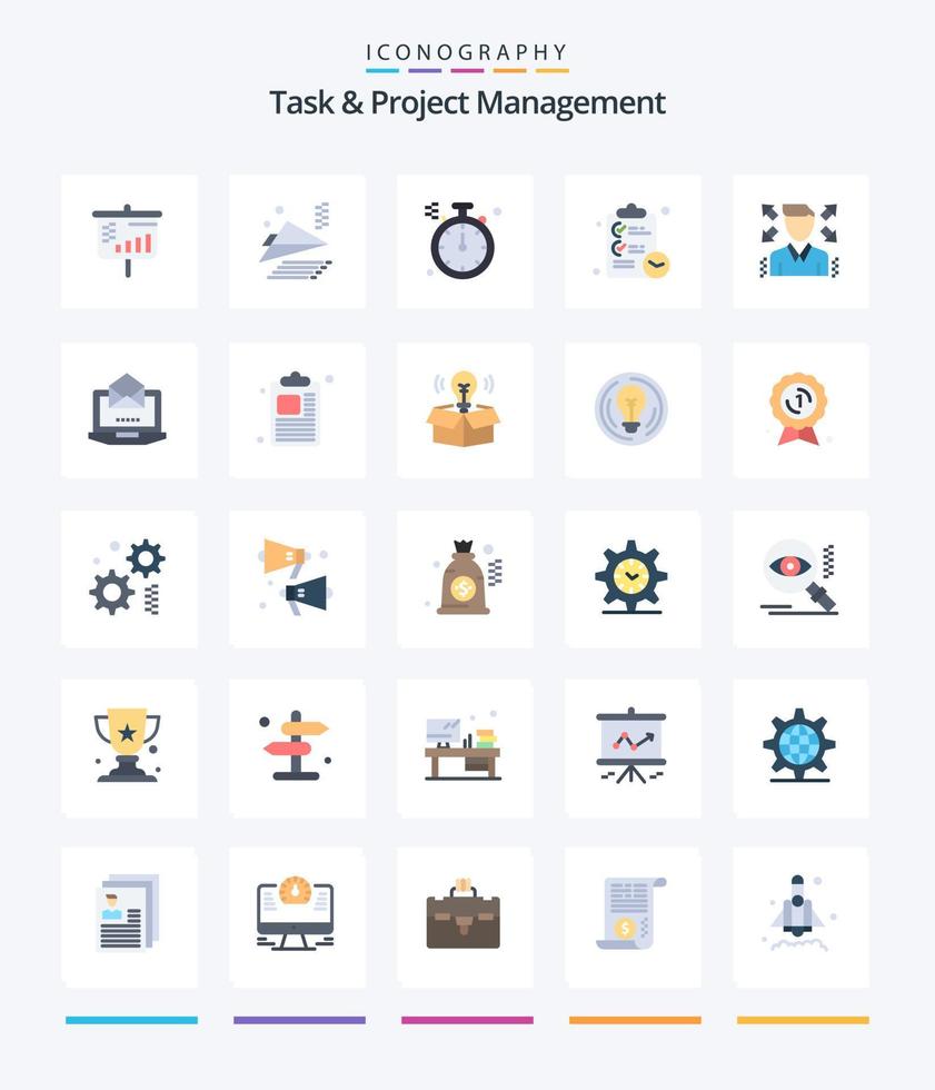 Creative Task And Project Management 25 Flat icon pack Such As laptop ...