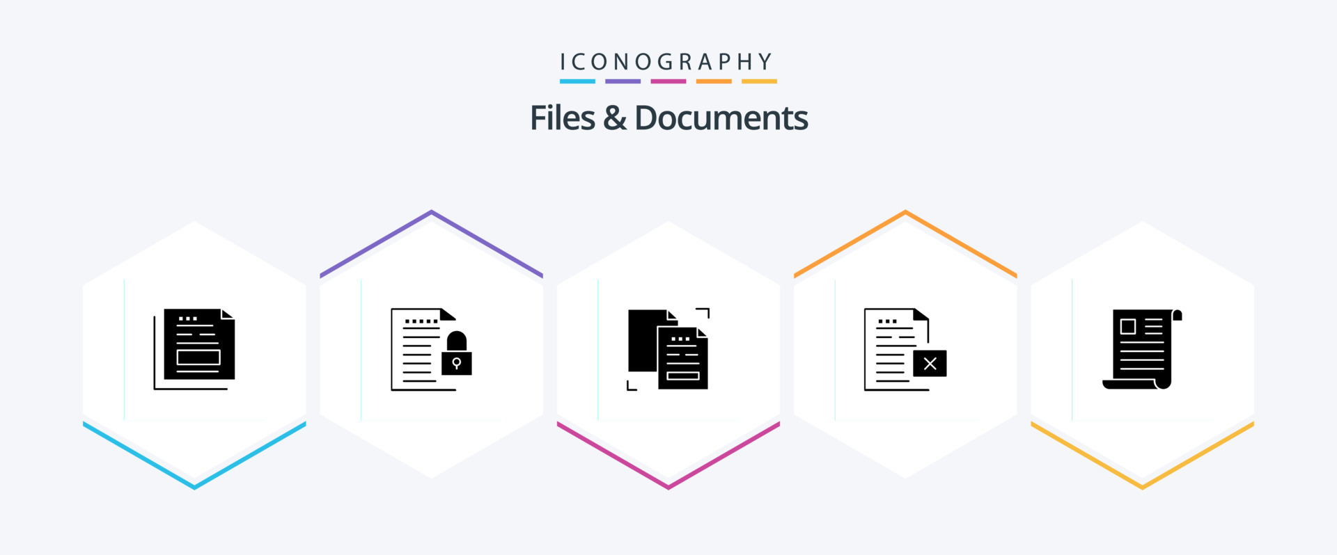 Files And Documents 25 Glyph icon pack including document. data ...