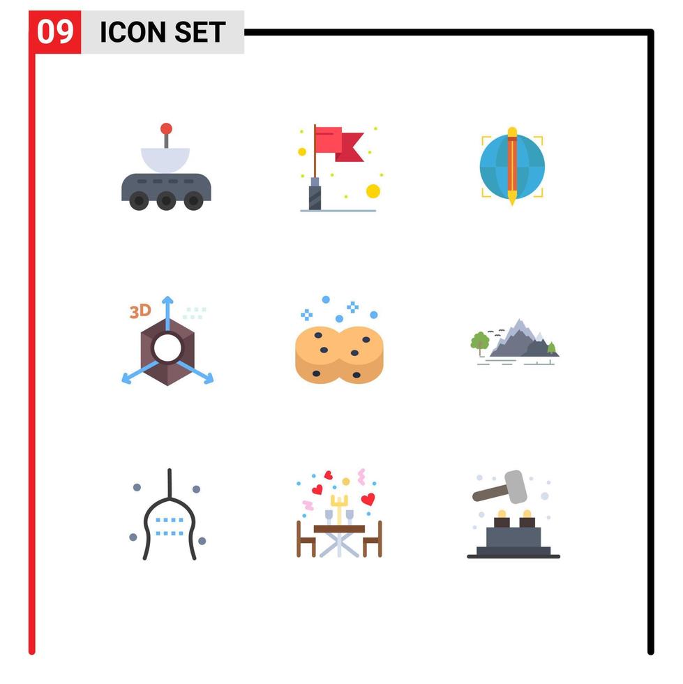 Set of 9 Commercial Flat Colors pack for clean direction focus ...