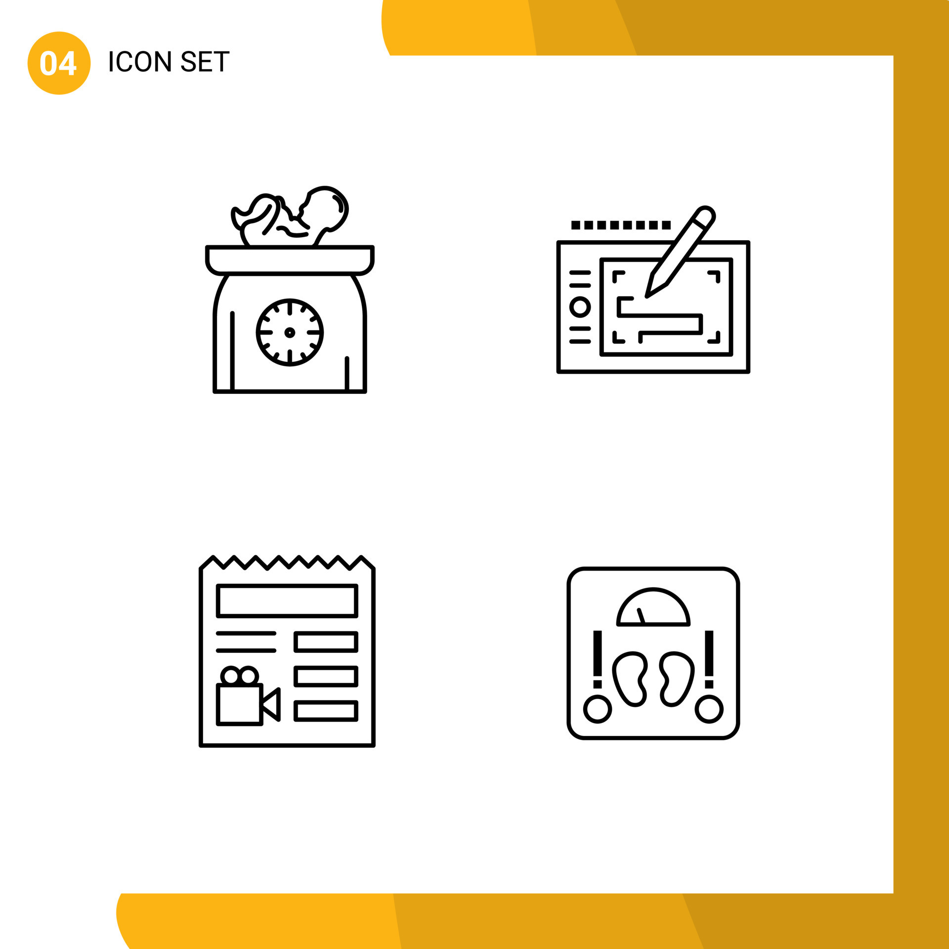 User Interface Pack of 4 Basic Filledline Flat Colors of weight ...