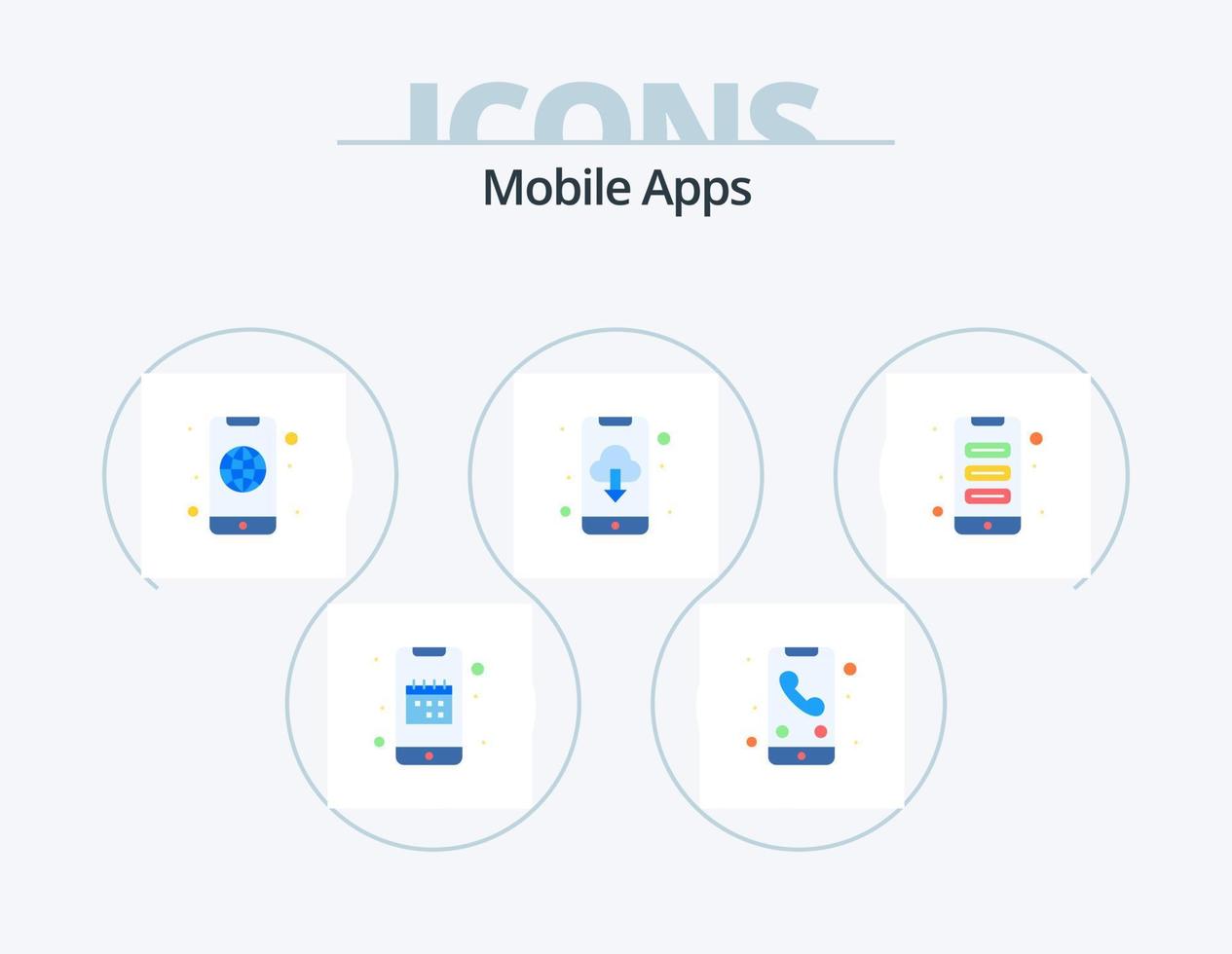 Mobile Apps Flat Icon Pack 5 Icon Design. cloud computing. app. mobile. mobile. application ...