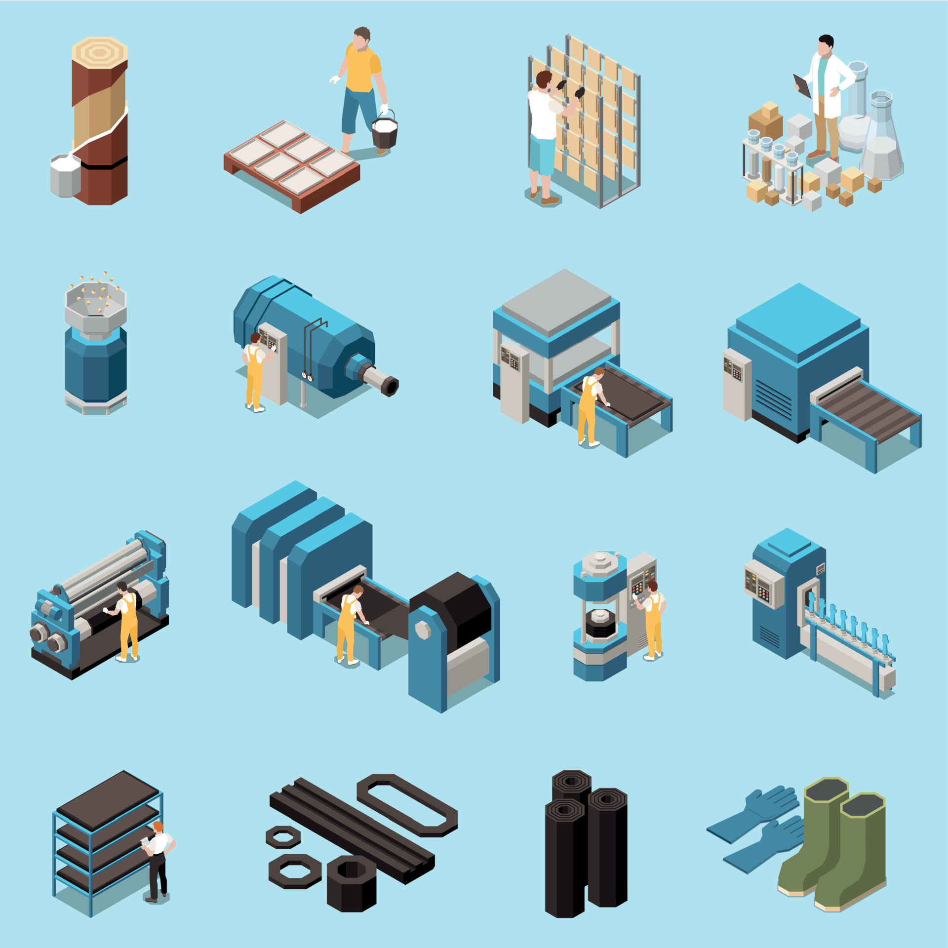 Rubber Production Technology Isometric Set 19775465 Vector Art at Vecteezy Rubber Production Technology Isometric Set 19775465 Vector Art at Vecteezy