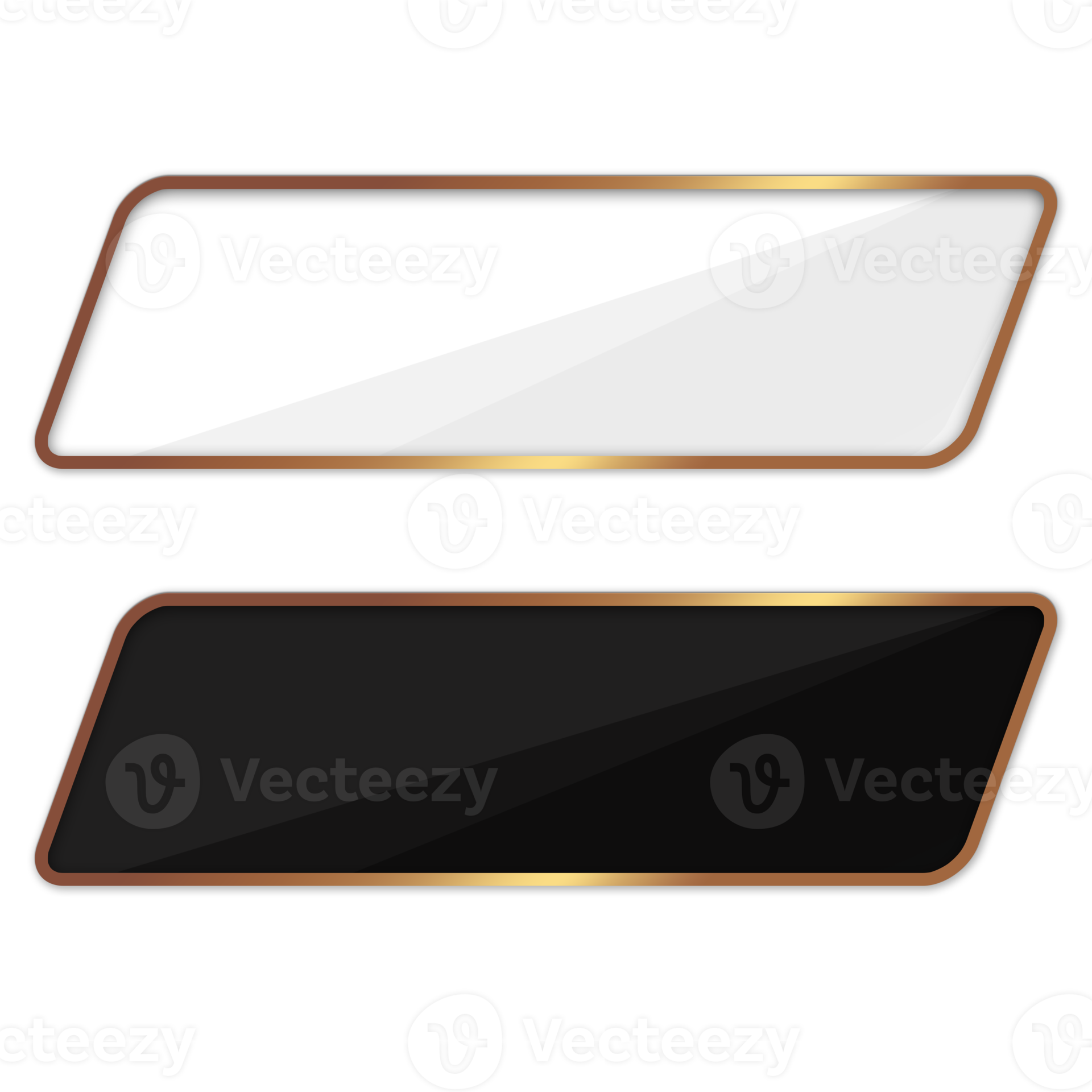 Premium Gradient Ppt Text Box White And Gold Black Frame 19775613 Png