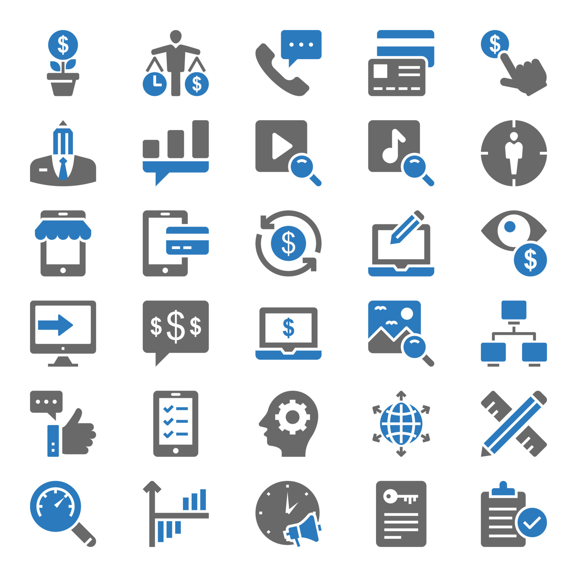 Two color icons for Seo and web. 19775873 Vector Art at Vecteezy