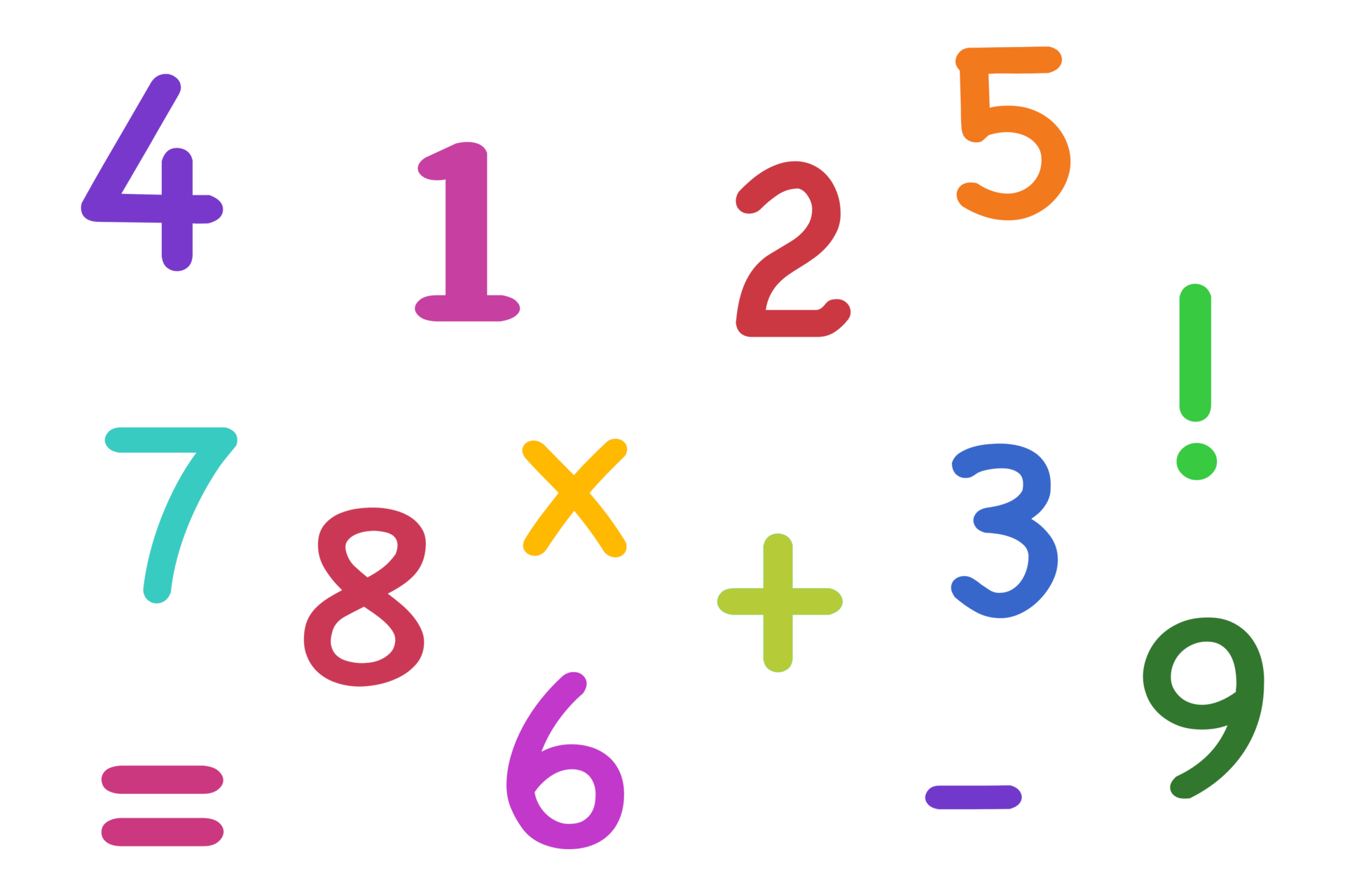 Colorful Numbers Pattern Symbol Math 19776513 Png