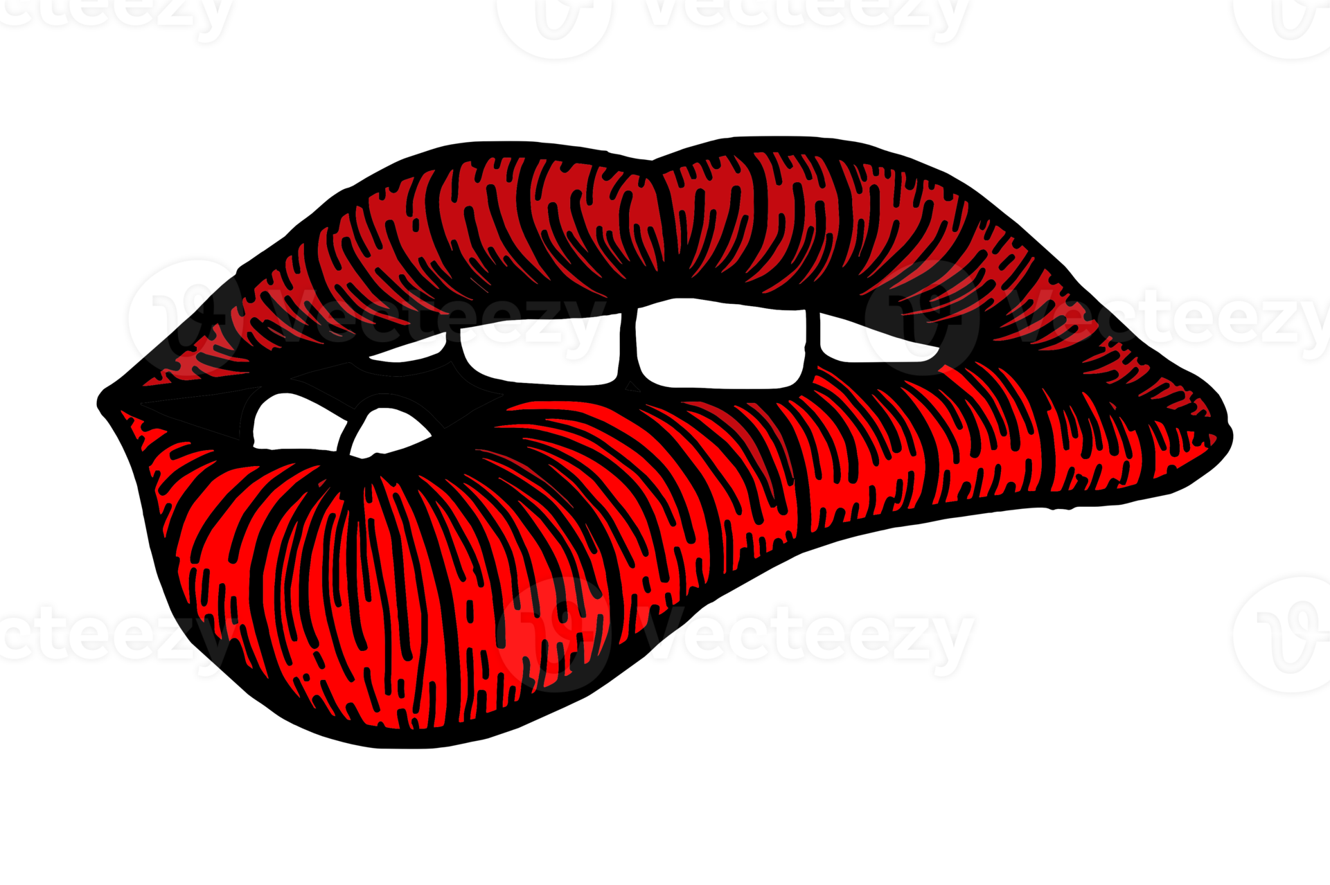 Biting Sexy Womans Lips 19776866 Png