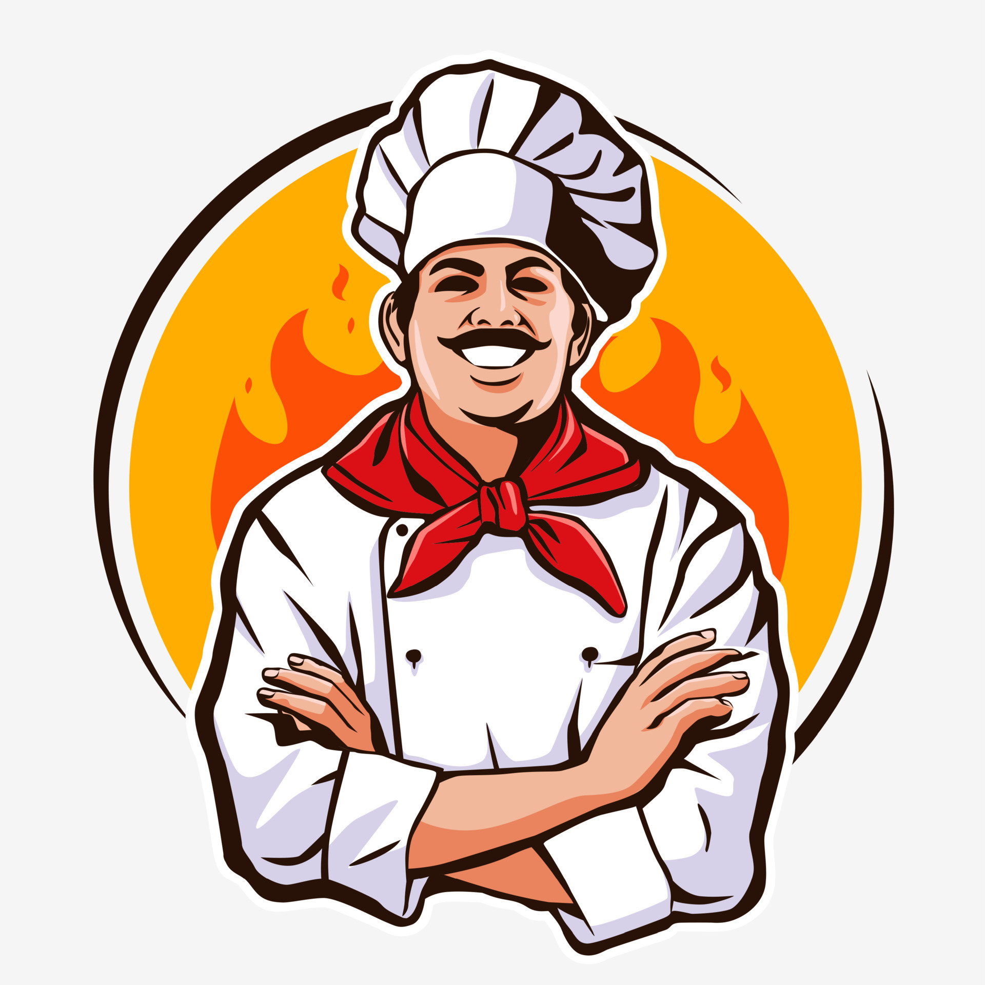 Master Chef Illustration Design Vector 19781580 Vector Art at Vecteezy
