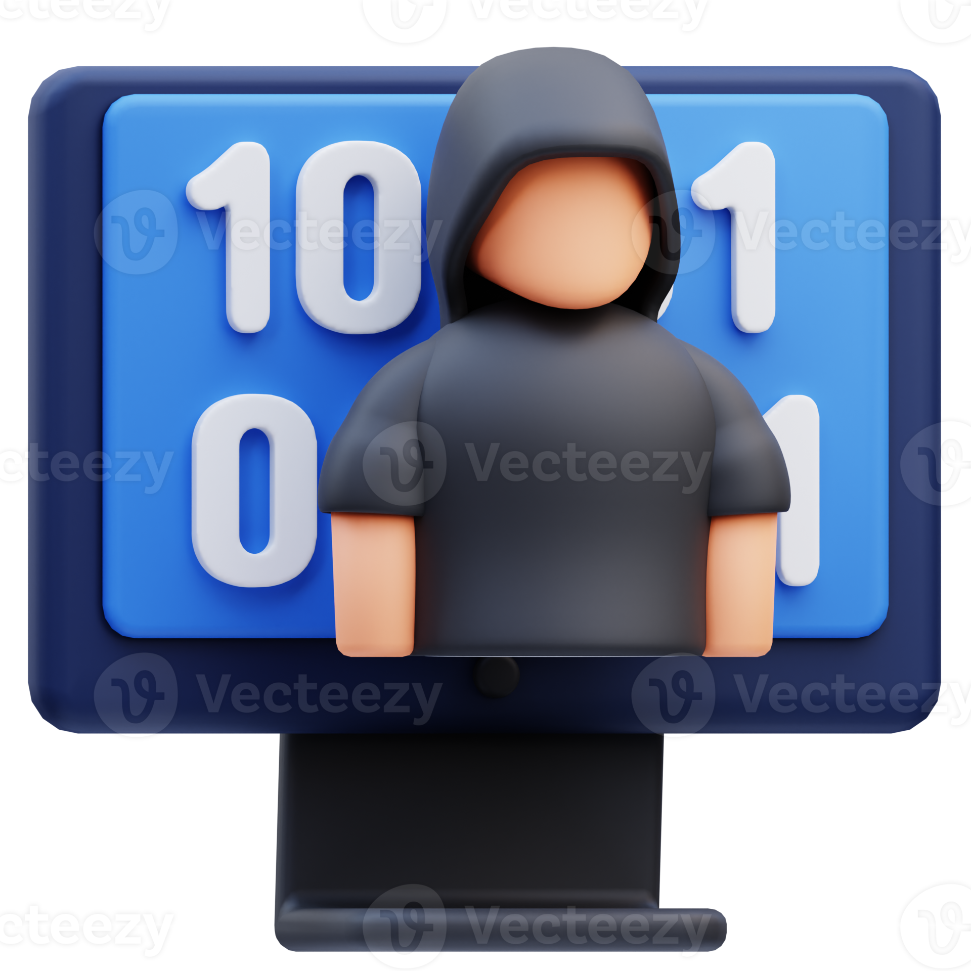 3D Icon Internet cyber crime hacker 19782485 PNG