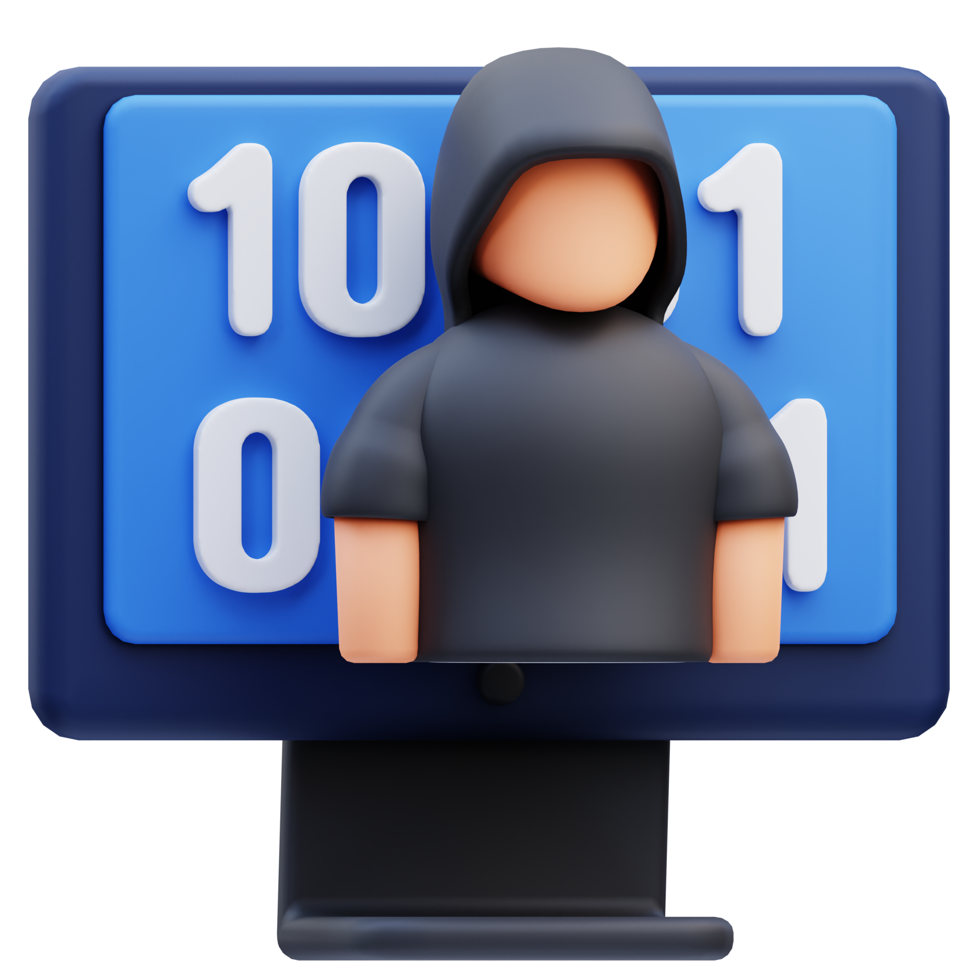 3d Icon Internet Cyber Crime Hacker 19782485 Png