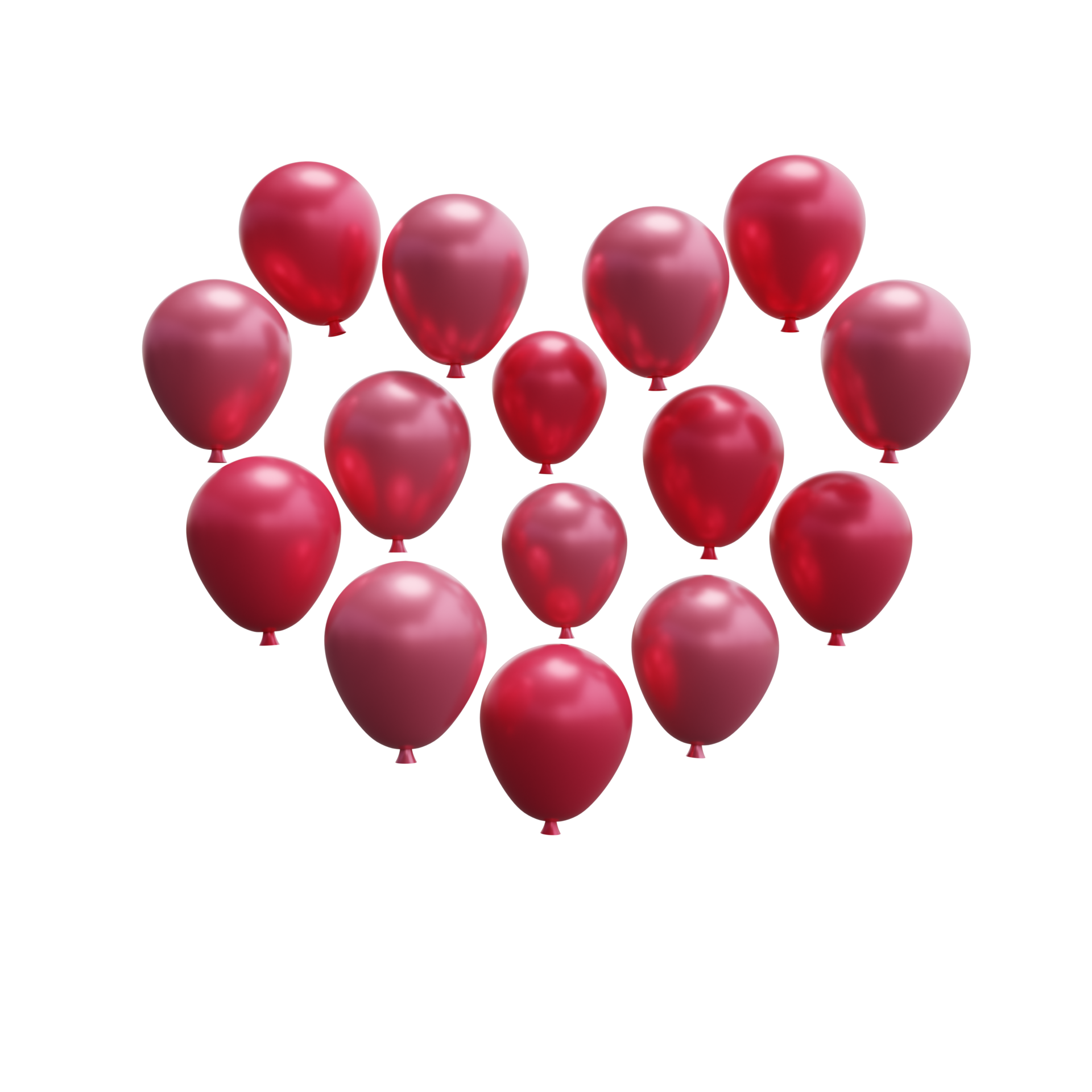 3d Heart Balloons 19782809 Png