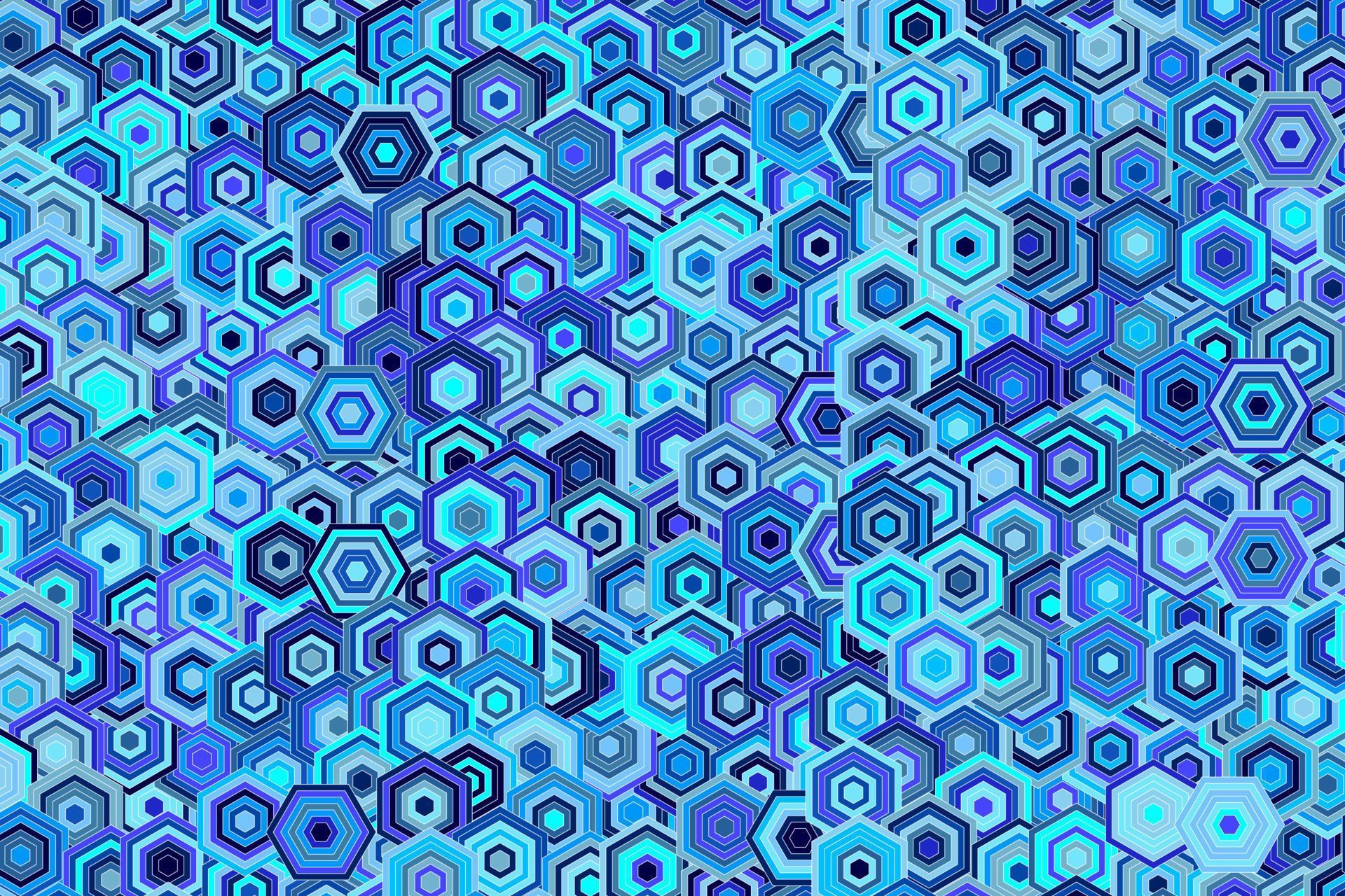 Pattern with geometric elements in blue tones abstract gradient ...