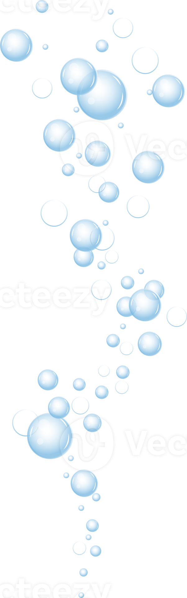 Underwater bubbles of fizzing soda. Streams of air. Dissolving tablets. Realistic oxygen pop in ...