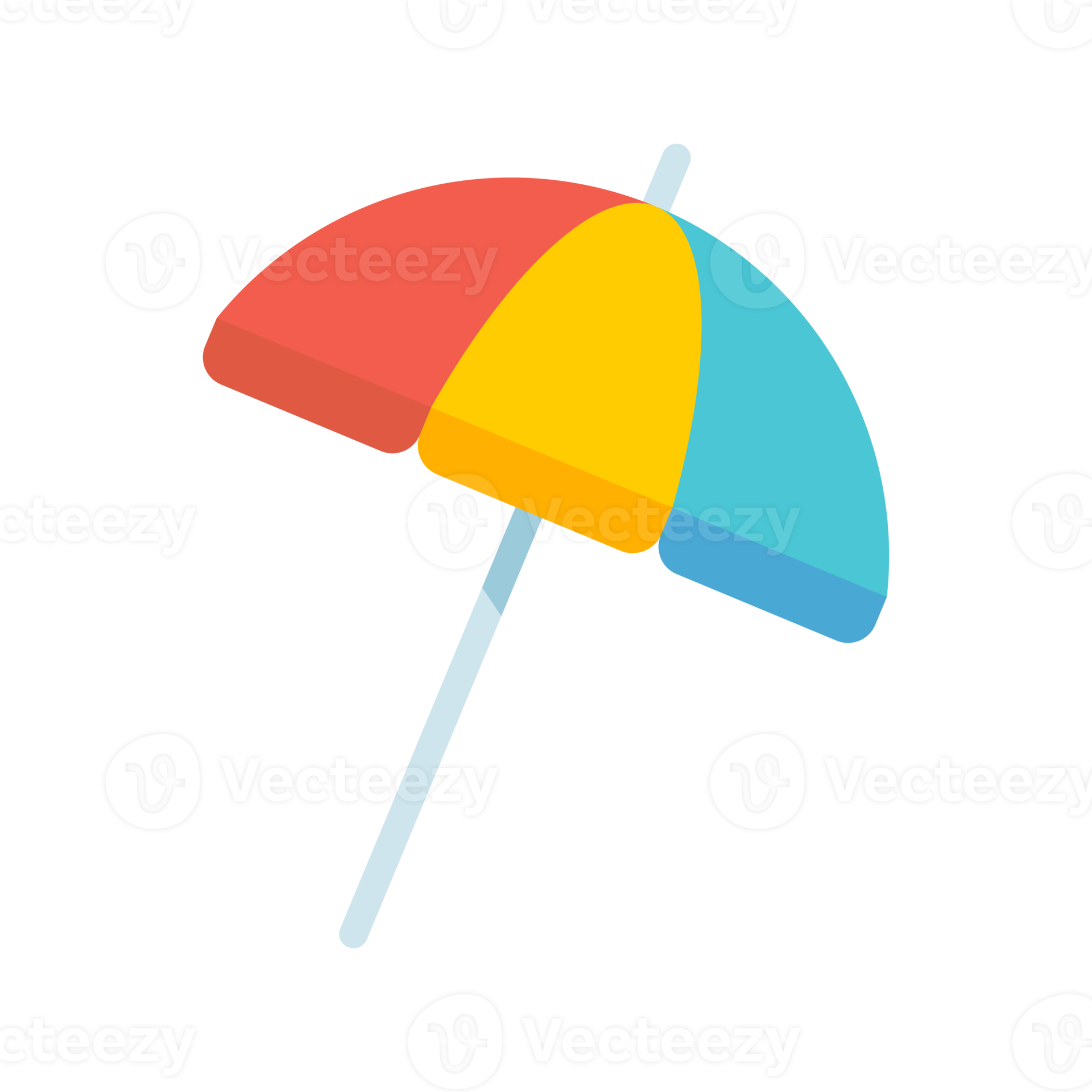 Free Colorful Beach Umbrellas For Protection From Summer Beach Heat