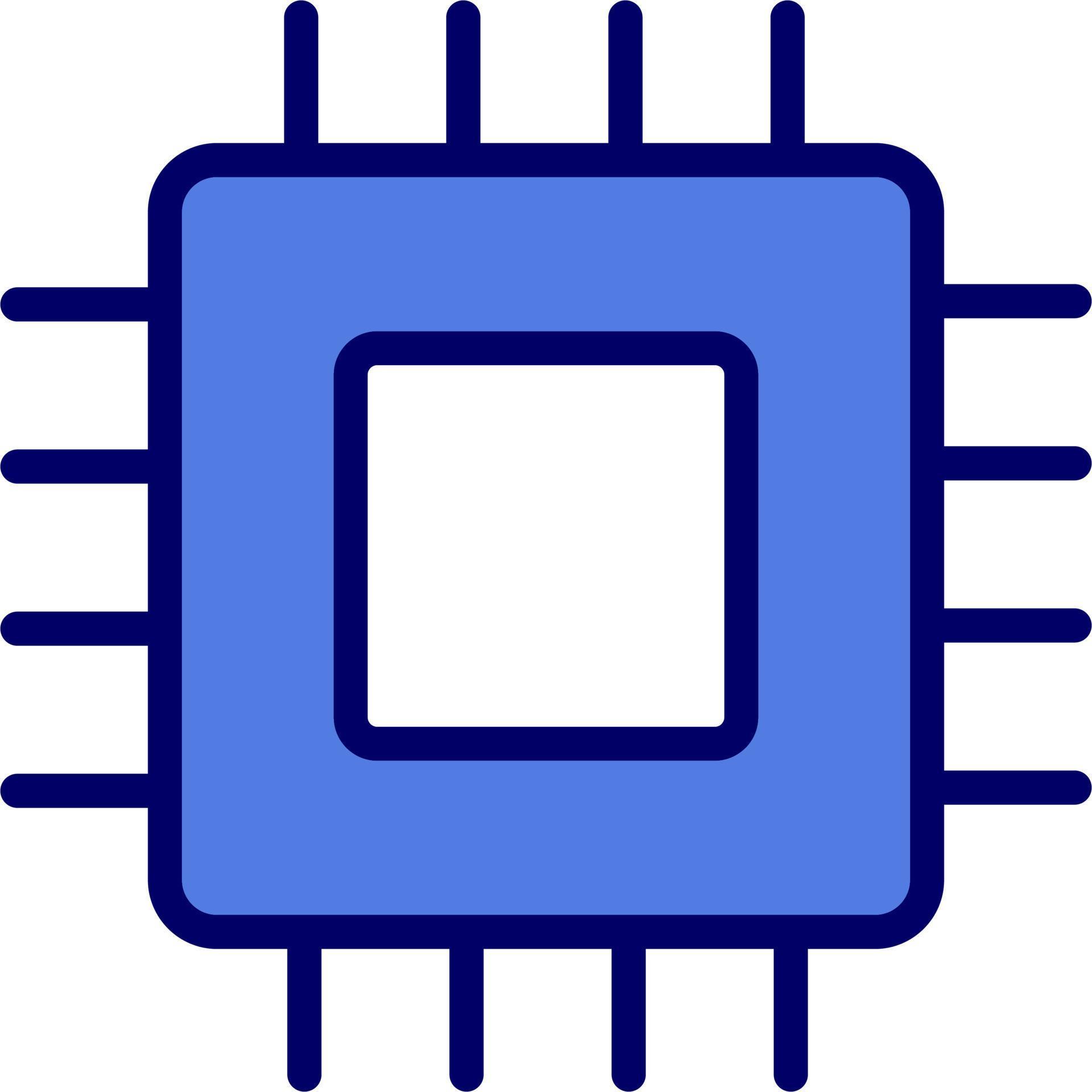 Microchip Vector Icon 19799299 Vector Art At Vecteezy