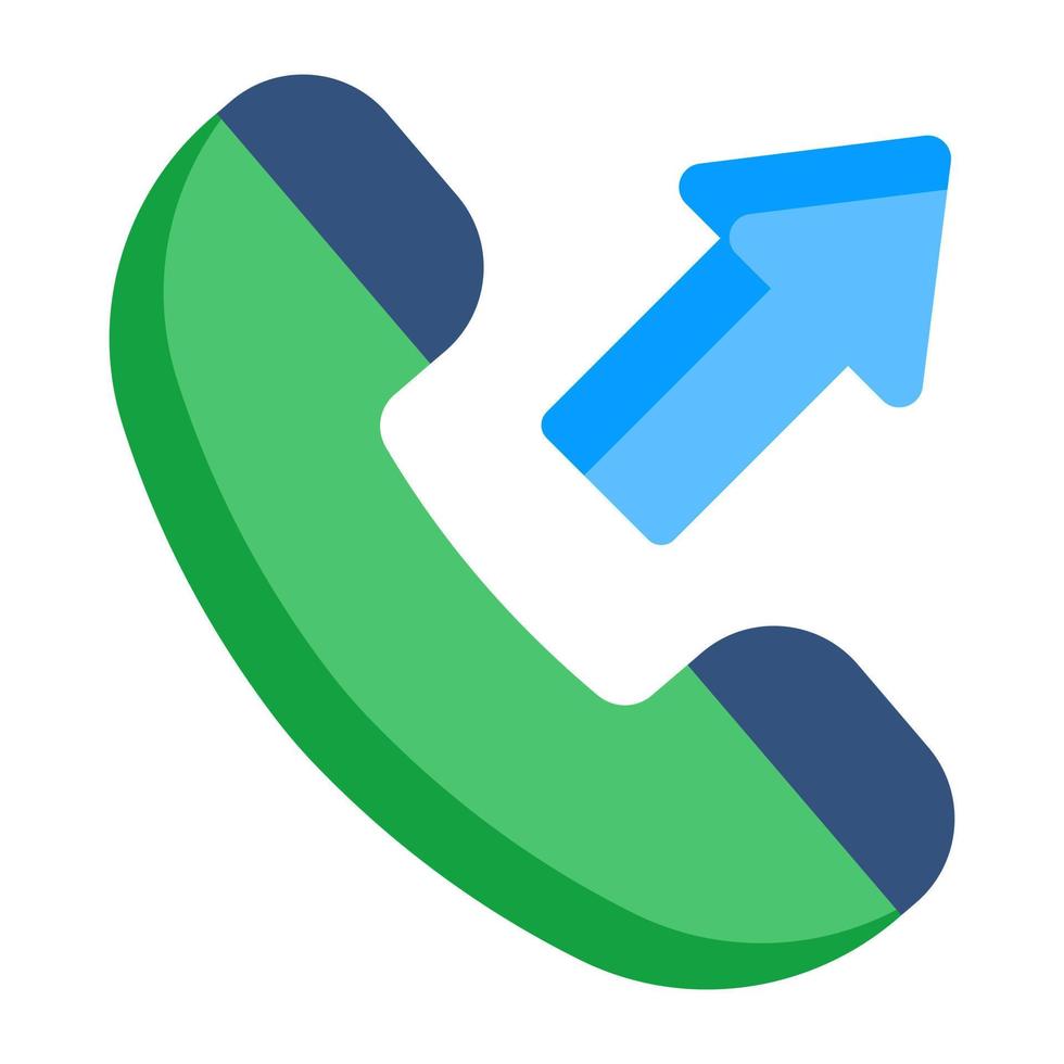 A flat design icon of outgoing call 19801856 Vector Art at Vecteezy