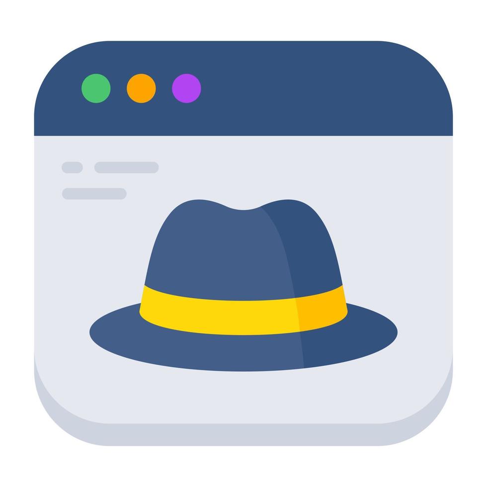 Conceptual flat design icon of online hacker 19802107 Vector Art at ...