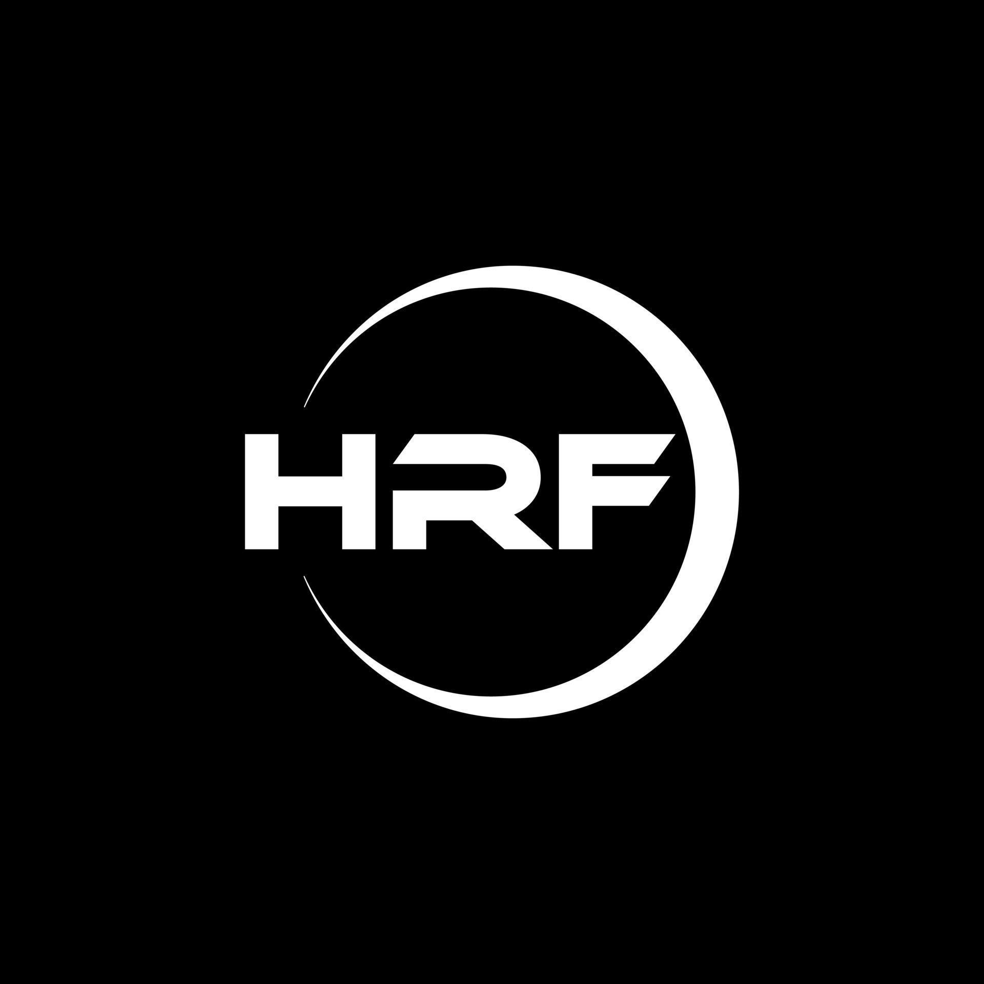 HRF letter logo design in illustration. Vector logo, calligraphy designs for logo, Poster ...