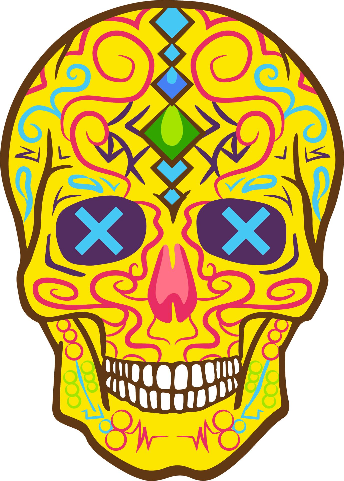 Sugar Skull Png Graphic Clipart Design 19806338 Png