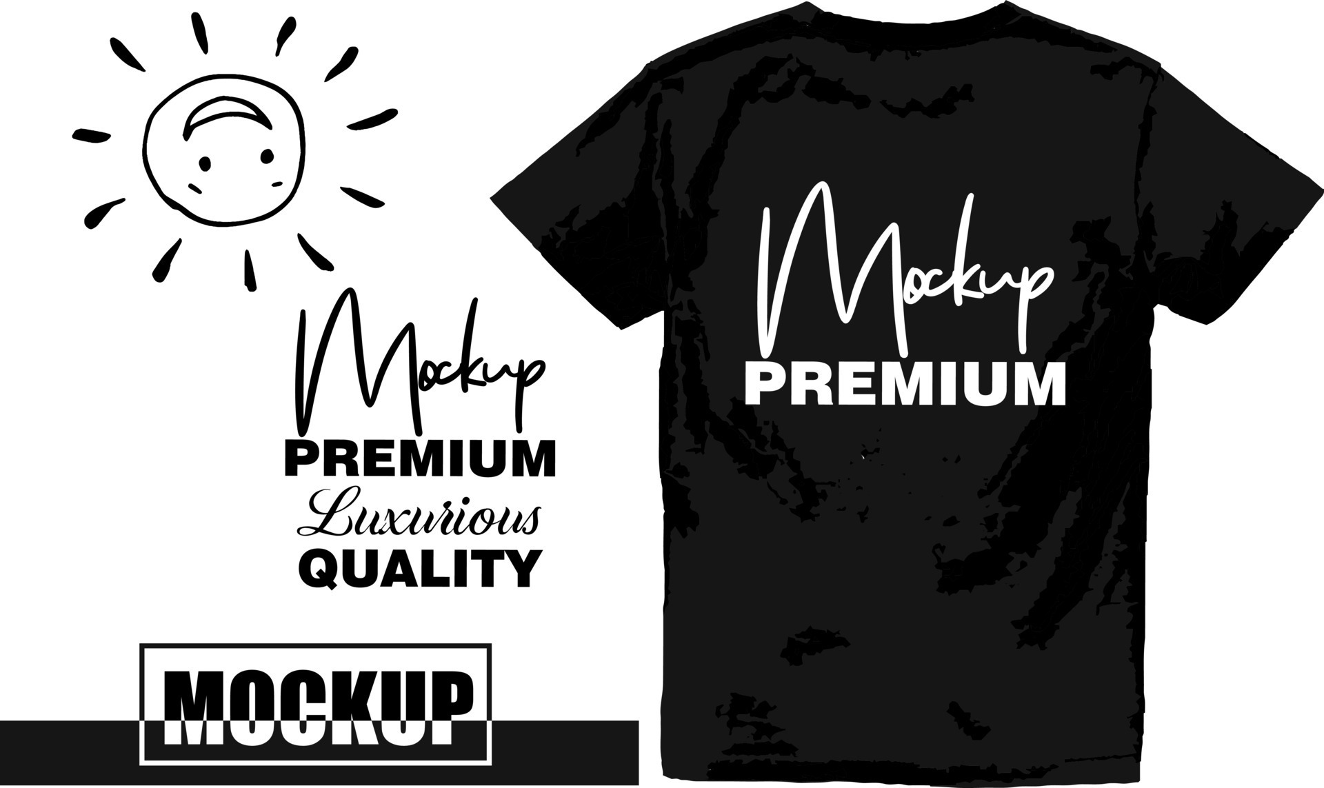 Black T Shirt Mockup T Shirt Mockup 19807301 Vector Art At Vecteezy