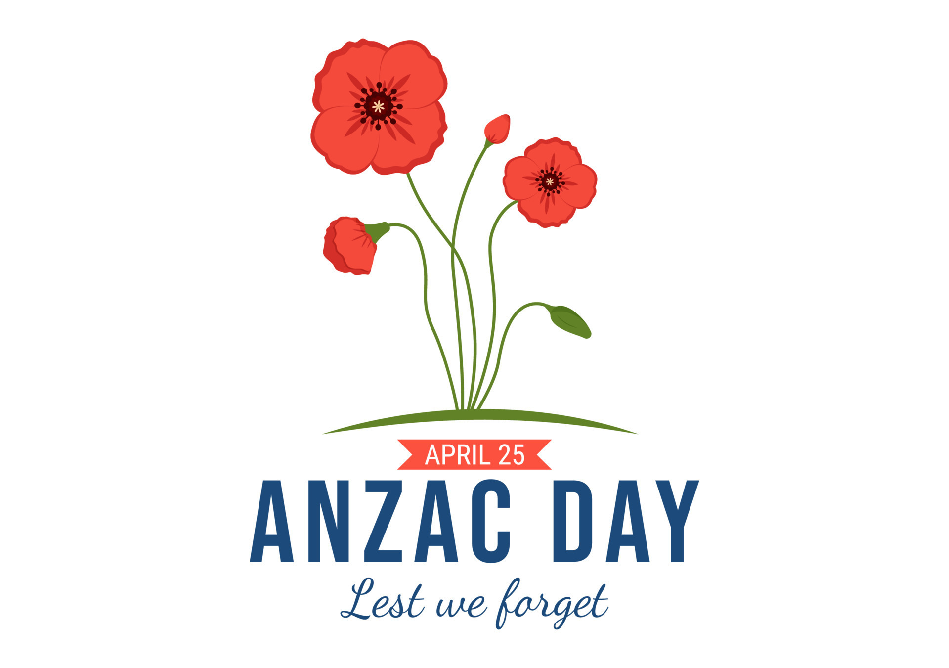 Anzac Day of Lest We Forget Illustration with Remembrance Soldier ...