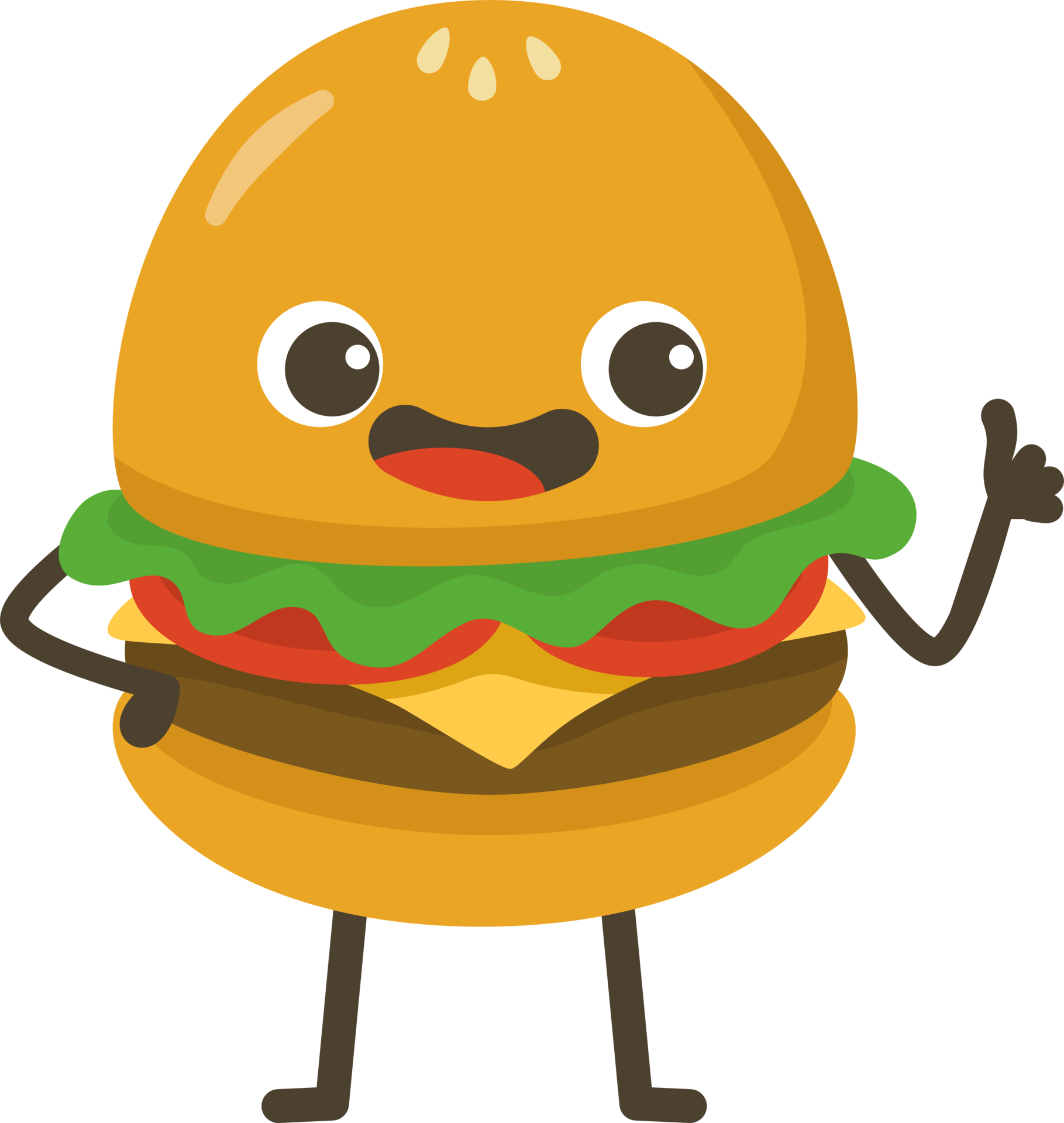 Smiling Hamburger Cartoon Character 19818415 Png