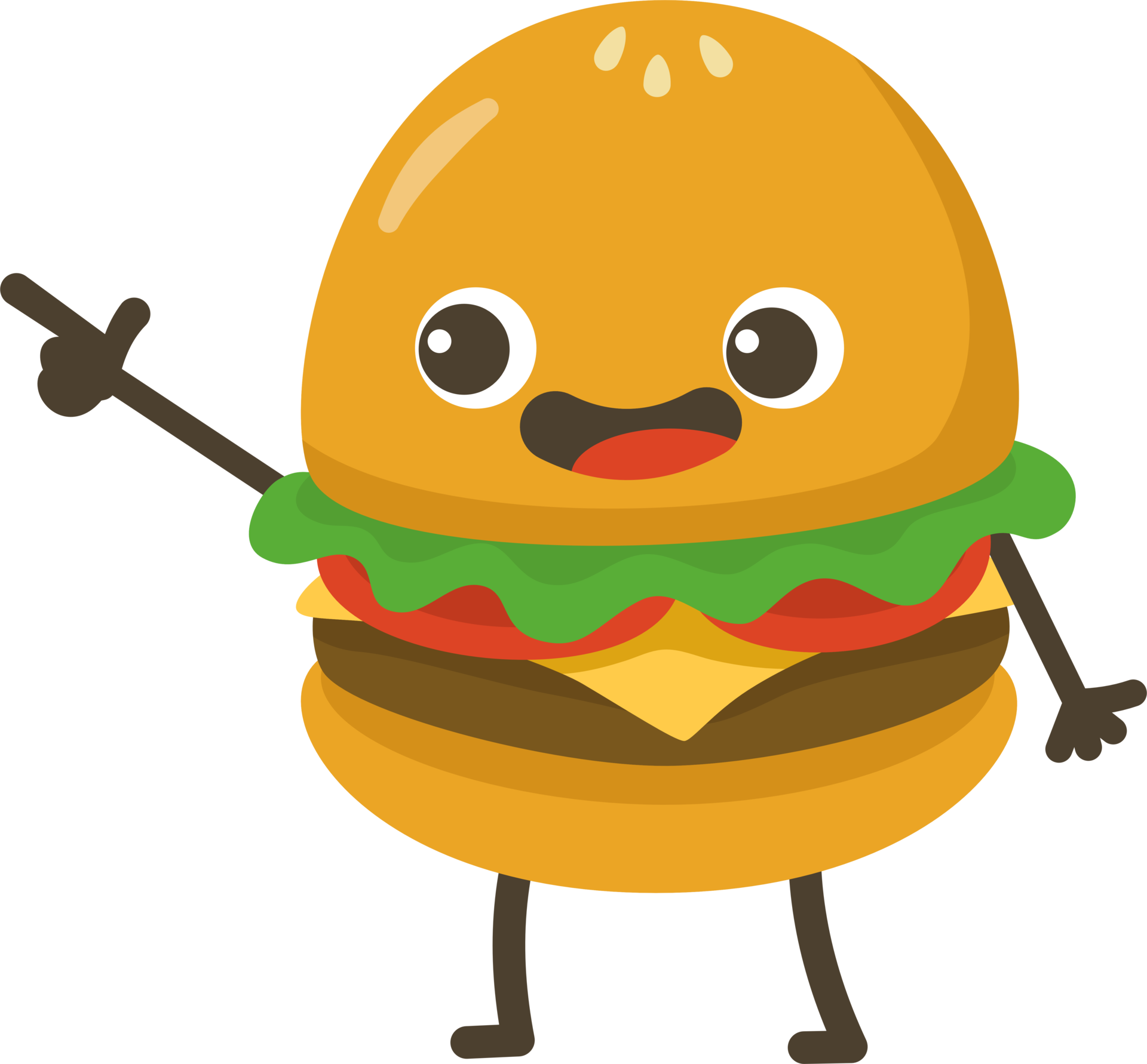 Smiling Hamburger Cartoon Character 19818429 Png