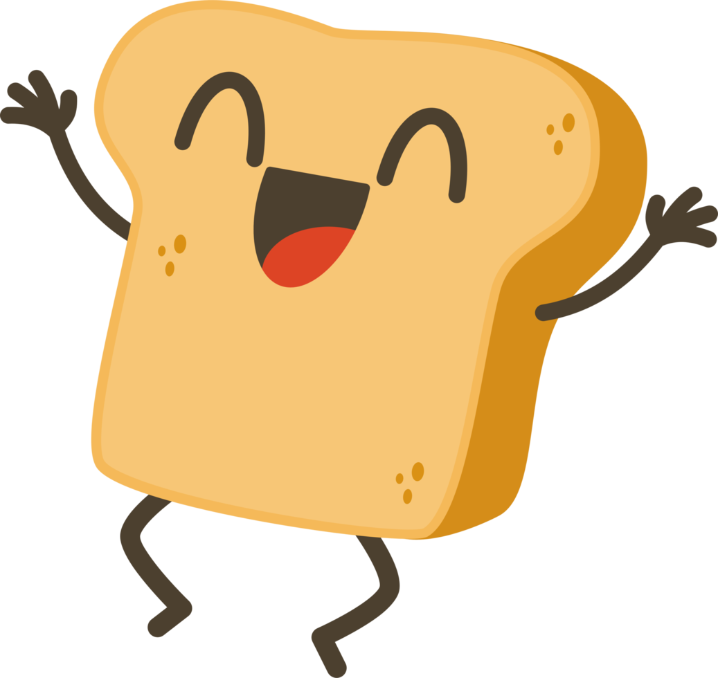 Smiling Bread Cartoon Character 19818431 Png