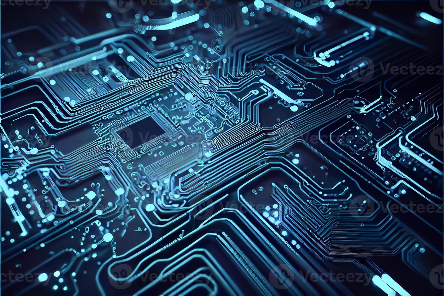 Abstract Electronic Circuit Board Background 3d And Illustrations
