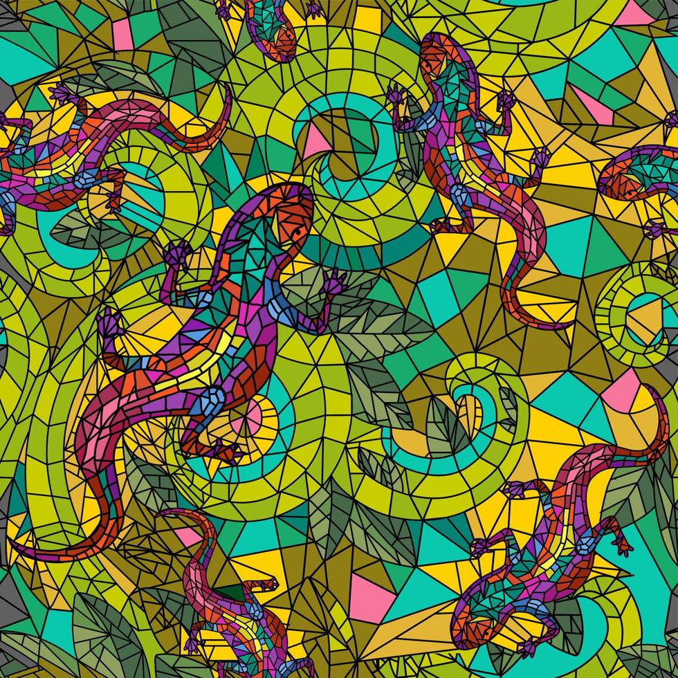 Vivid seamless pattern with lizards. seamless pattern with reptiles ...