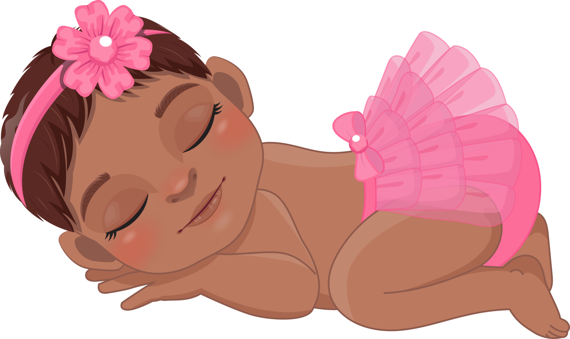 Baby African American Girl Sleeping Cartoon Character 19834638 PNG Baby African American Girl Sleeping Cartoon Character 19834638 PNG