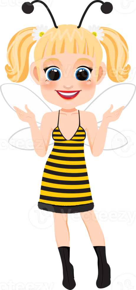Bee Girl Cartoon Character 19836946 Png