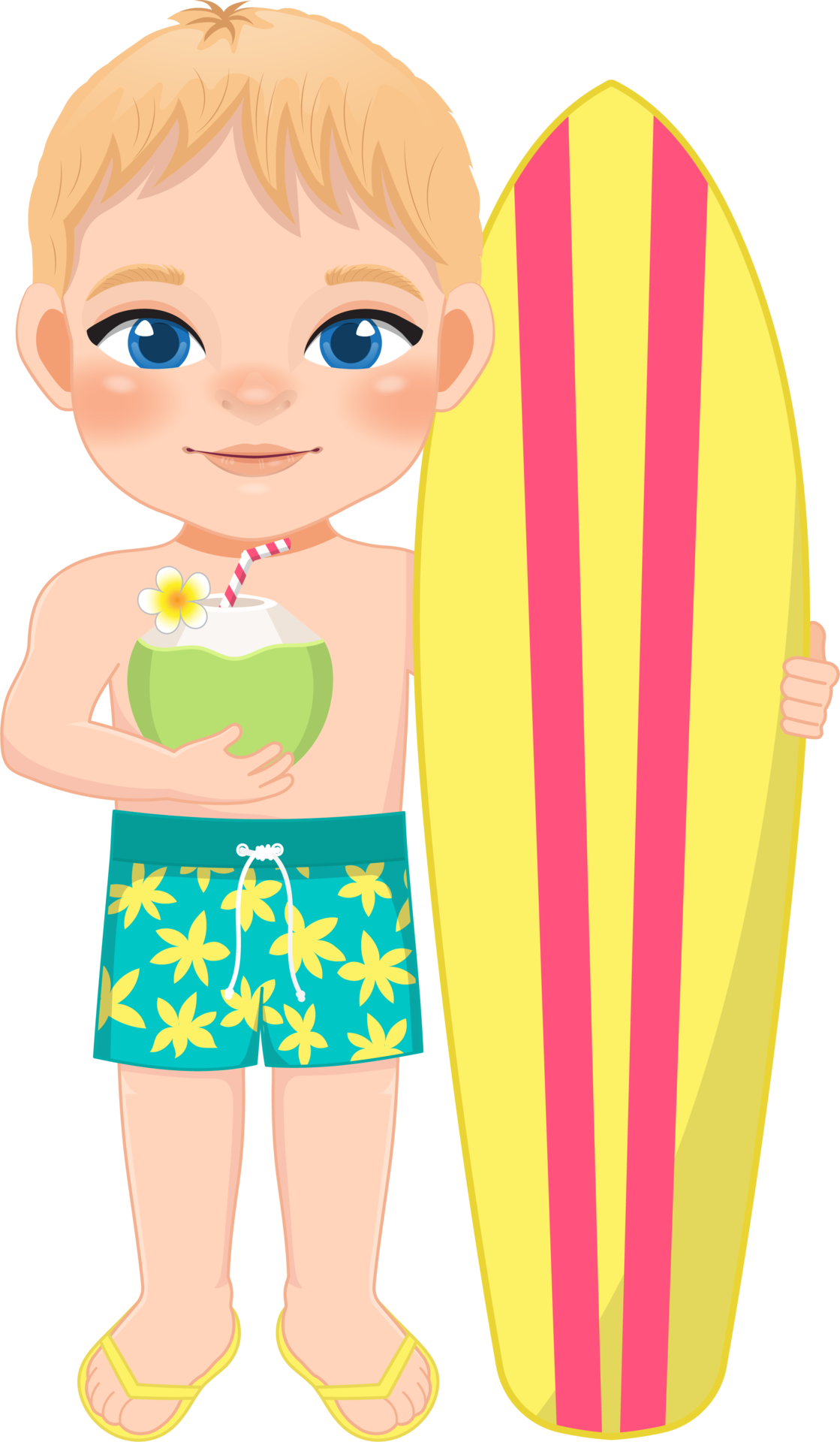 Beach Boy In Summer Holiday Kids Holding Surfboard And Coconut Juice beach-boy-in-summer-holiday-kids-holding-surfboard-and-coconut-juice