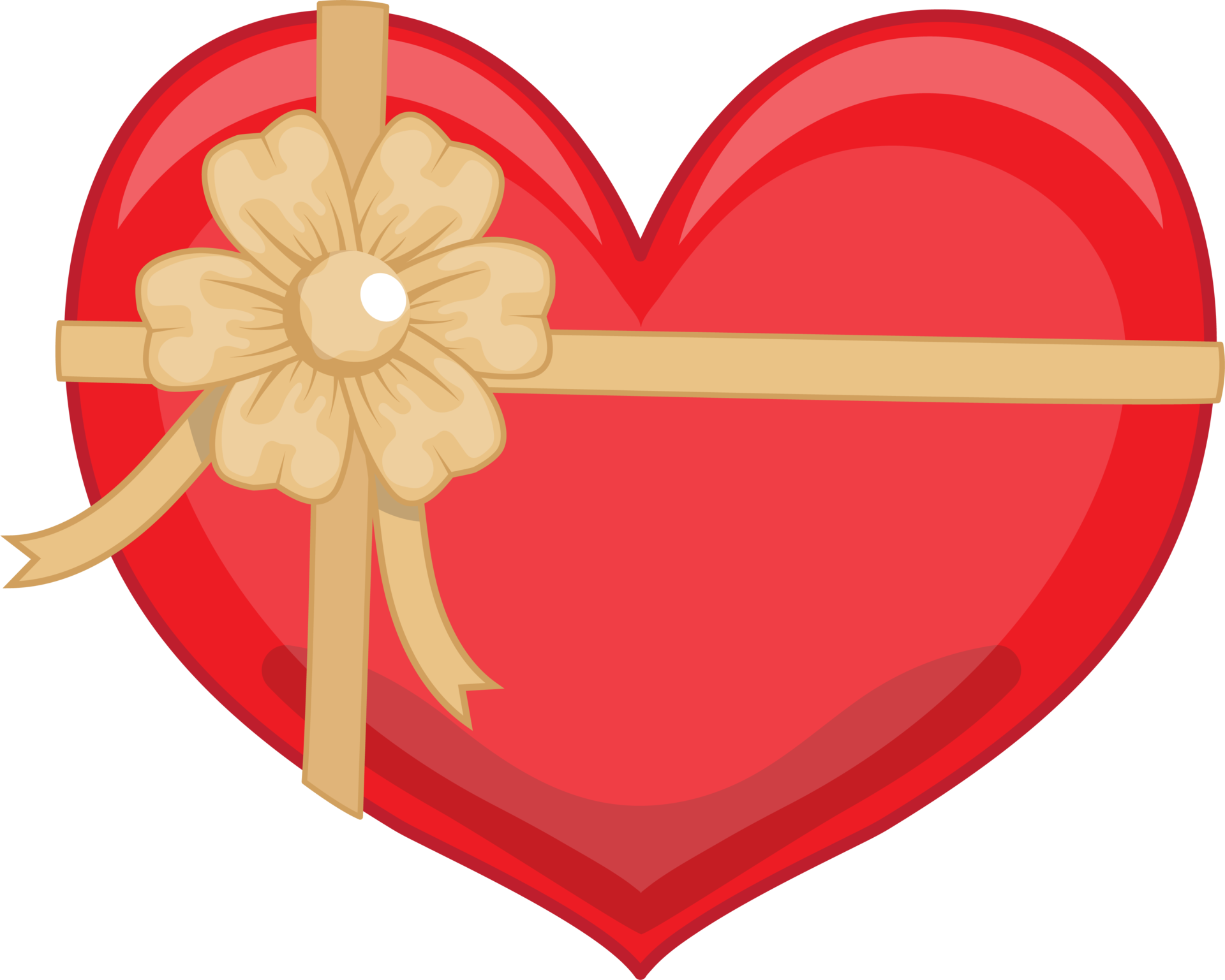 Valentine Or Wedding Element With Bow Tie Heart Flat Icon Png 19837580 Png