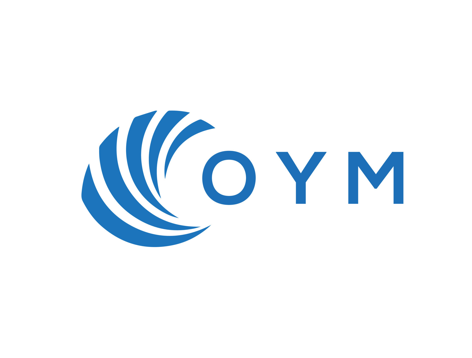 OYM letter logo design on white background. OYM creative circle letter logo concept. OYM letter ...