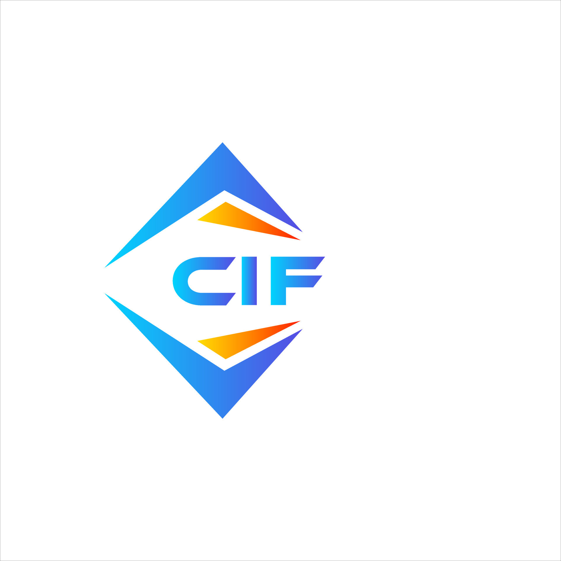 CIF abstract technology logo design on white background. CIF creative initials letter logo ...