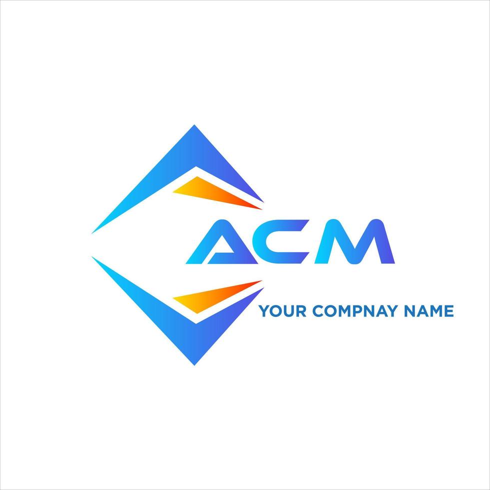 ACM abstract technology logo design on white background. ACM creative initials letter logo ...