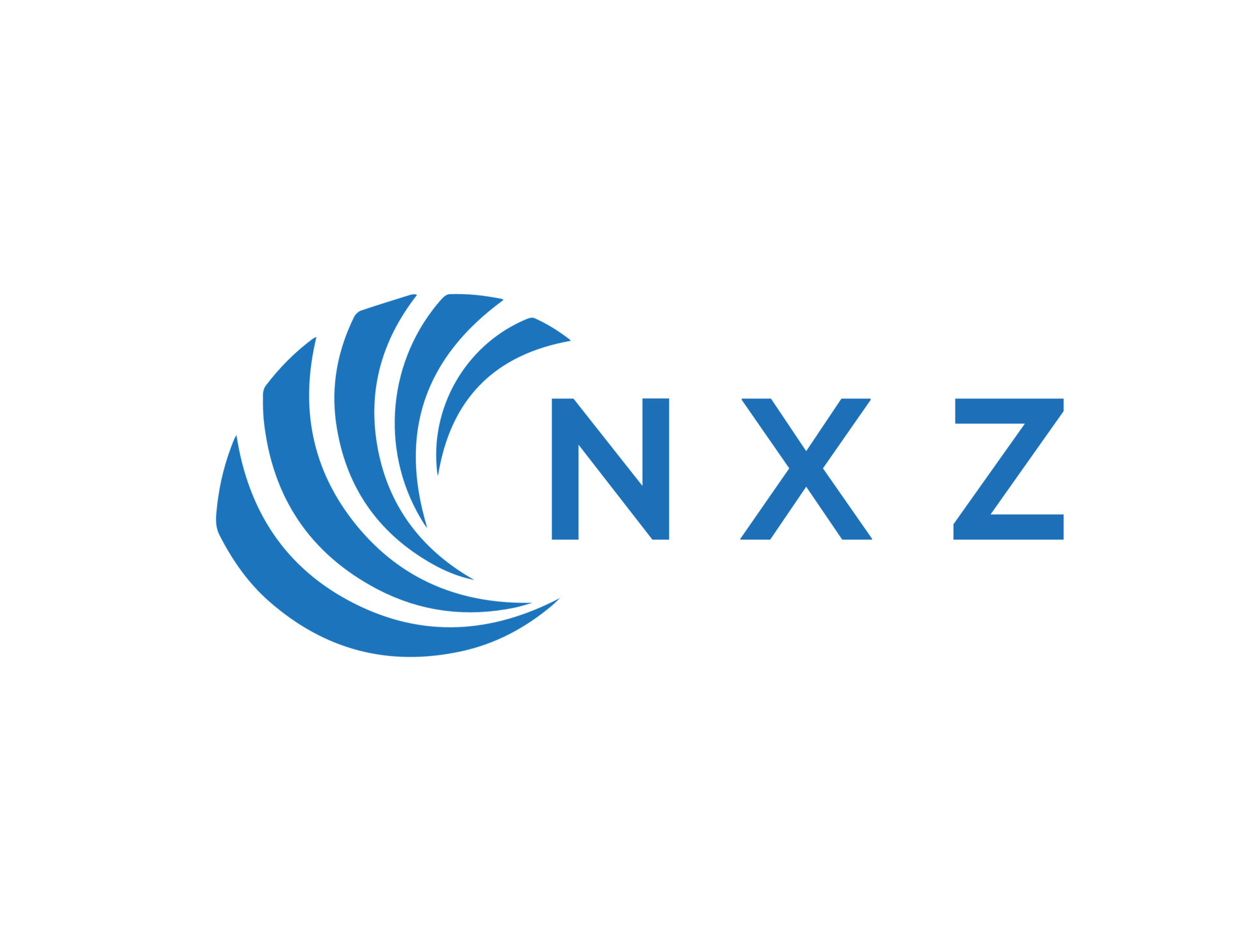 NXZ letter logo design on white background. NXZ creative circle letter logo concept. NXZ letter ...