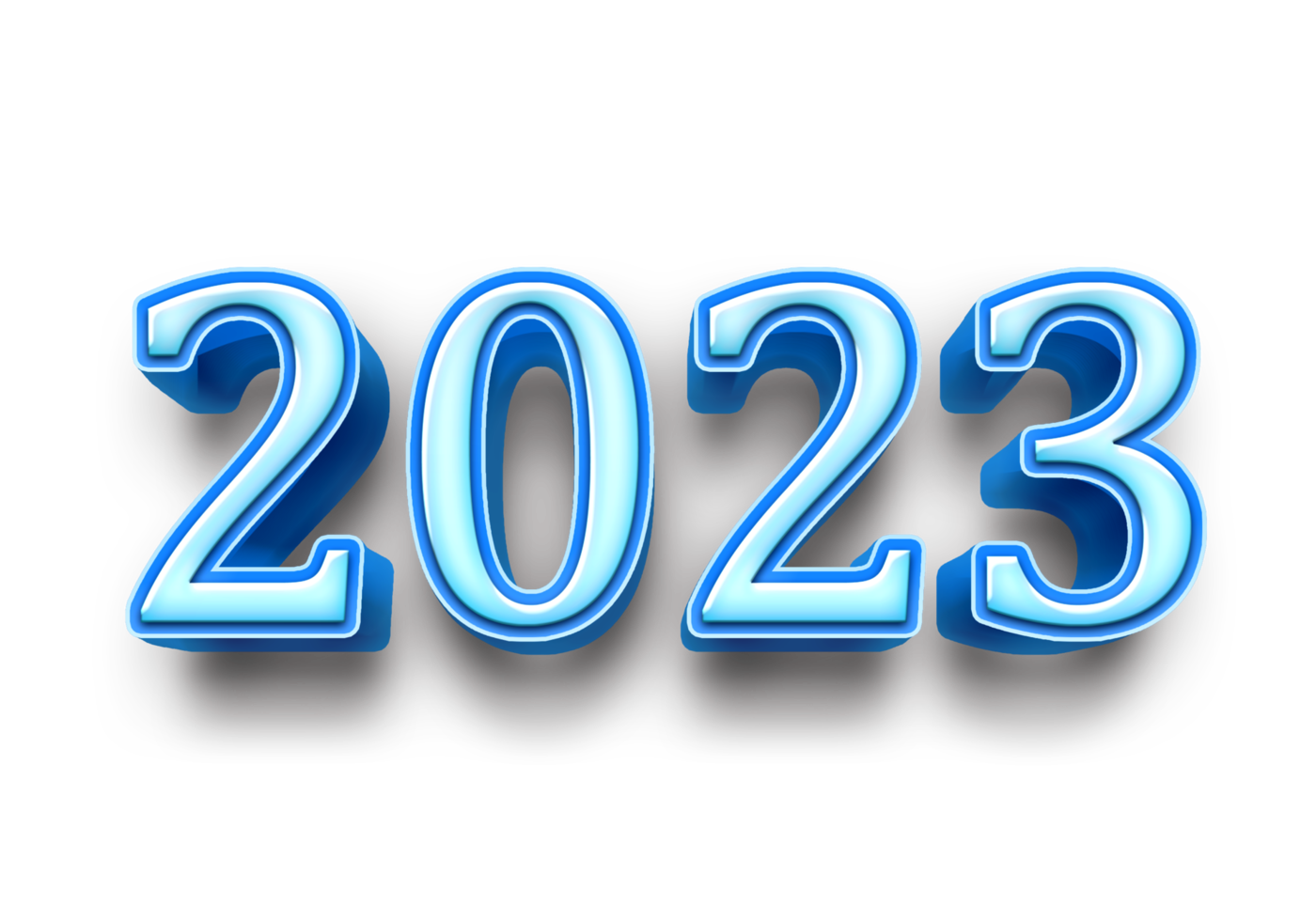 2023 Text Number Year 3d Mockup Ice Blue 19840061 Png