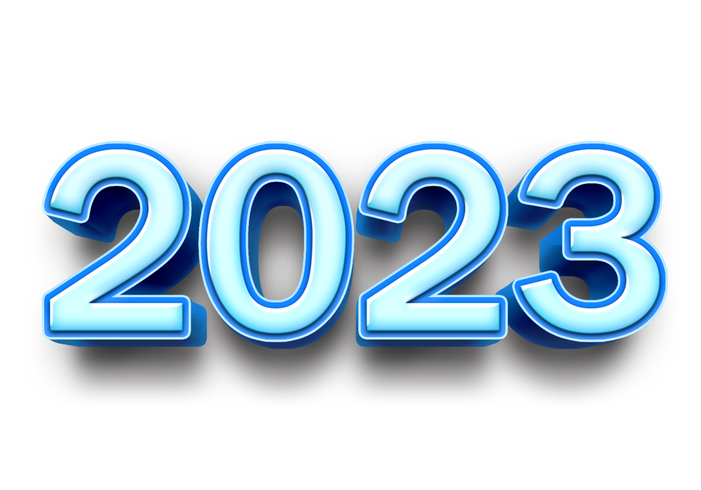 2023 Text Number Year 3d Mockup Ice Blue 19840136 Png