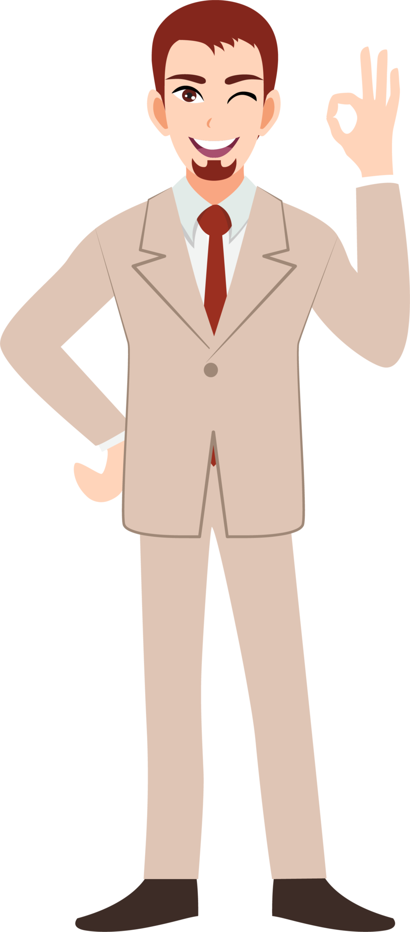 Businessman cartoon character set. Handsome business man in office ...