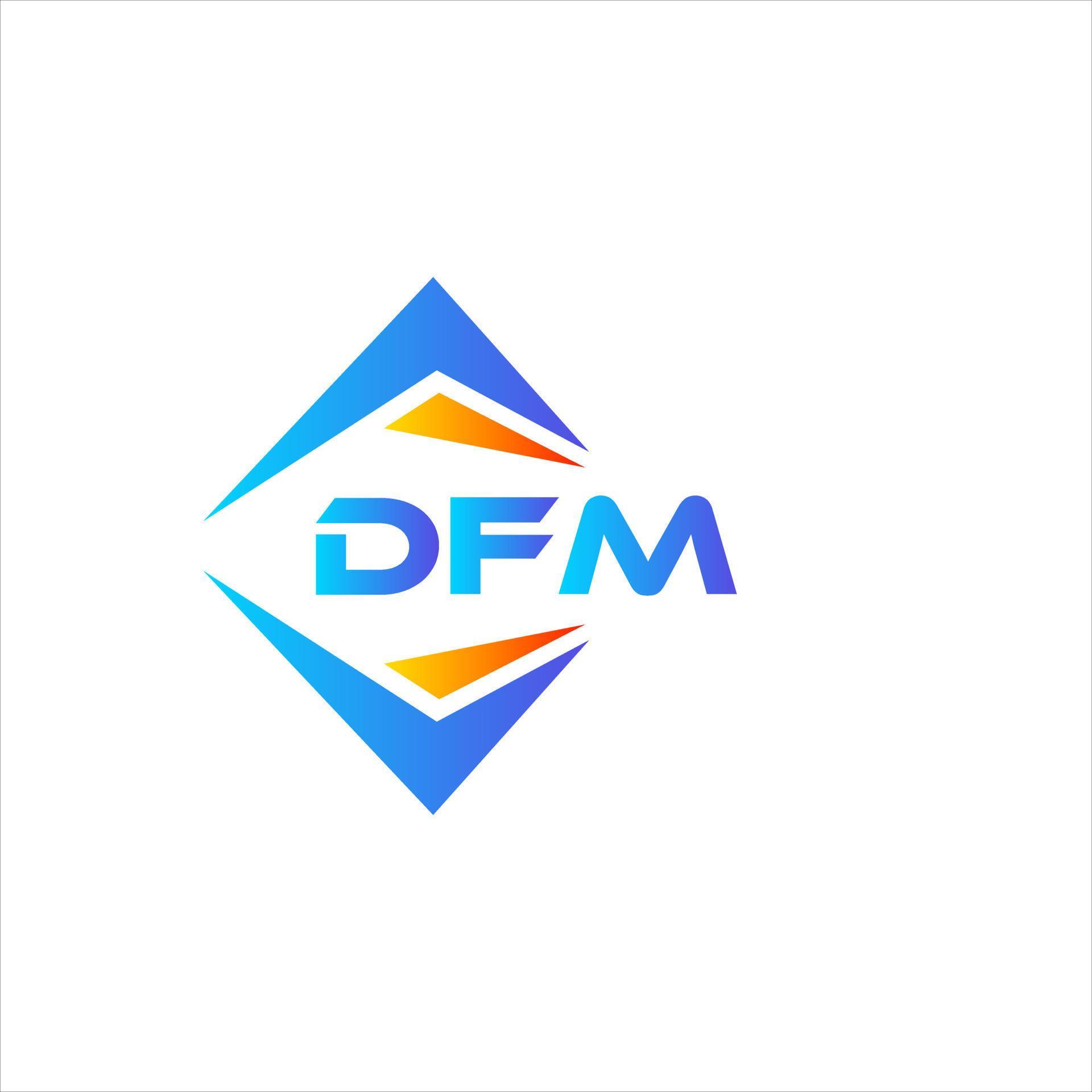 DFM abstract technology logo design on white background. DFM creative initials letter logo ...