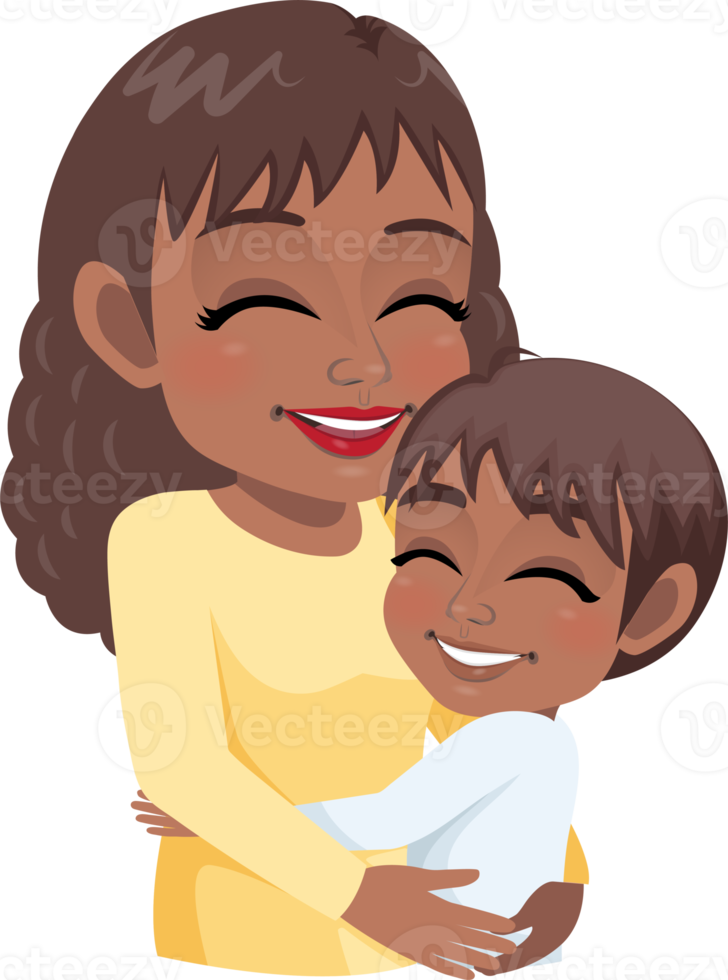 Madre E Figlio Che Abbracciano Clipart Illustrazione Della Festa Della