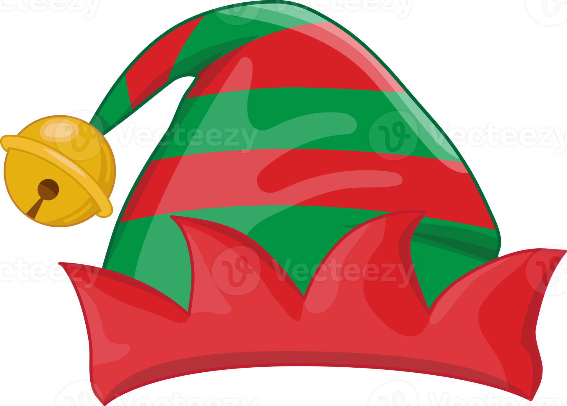 Christmas Hat Or Elf Hat In New Year Holiday Cartoon Design 19840900 Png