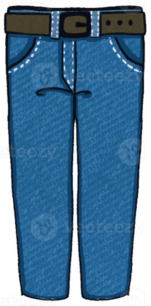 Azul Pantalones Pantalón Dibujos Animados Mascota 19841084 Png