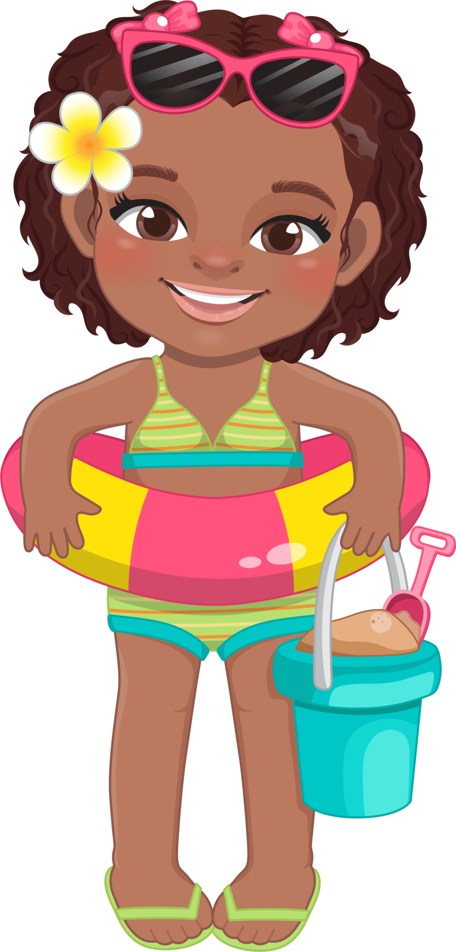 Black Girl Cartoon Character Clip Art