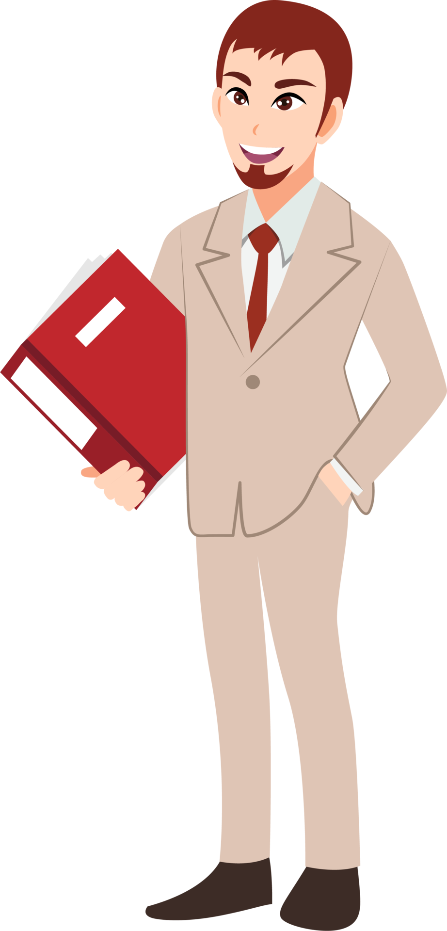 Handsome Man In Suit Cartoon