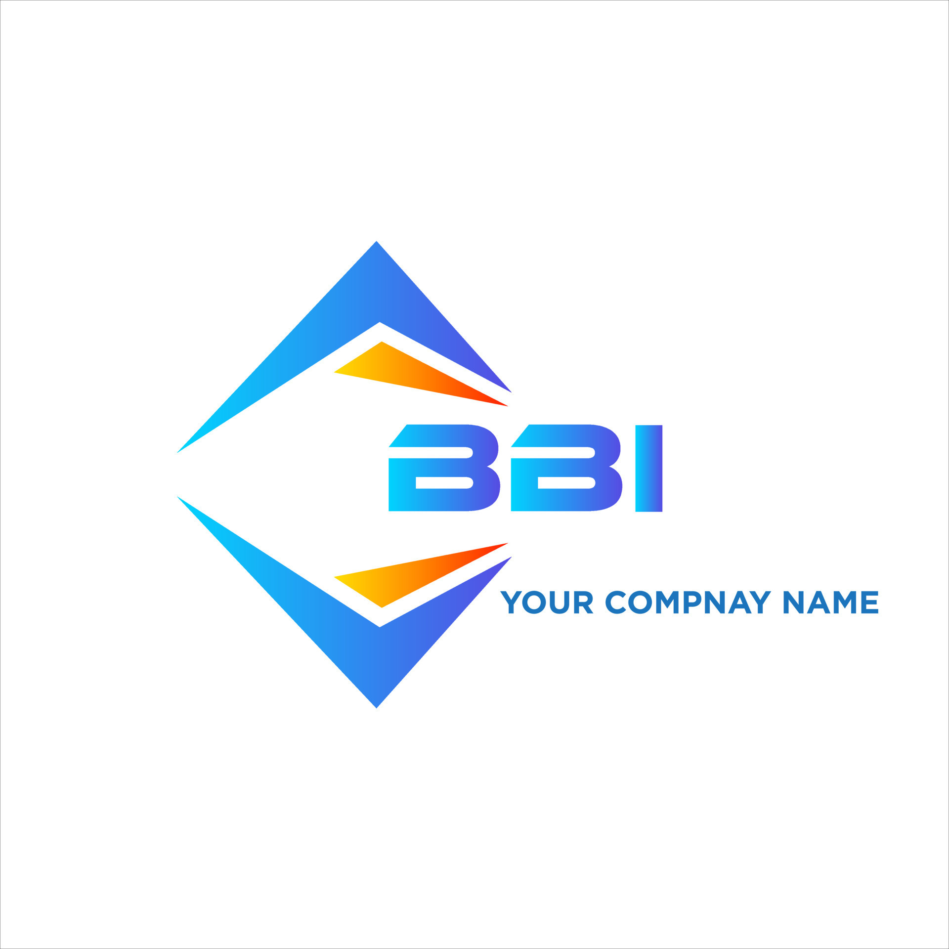 Bbi Abstract Technology Logo Design On White Background Bbi Creative