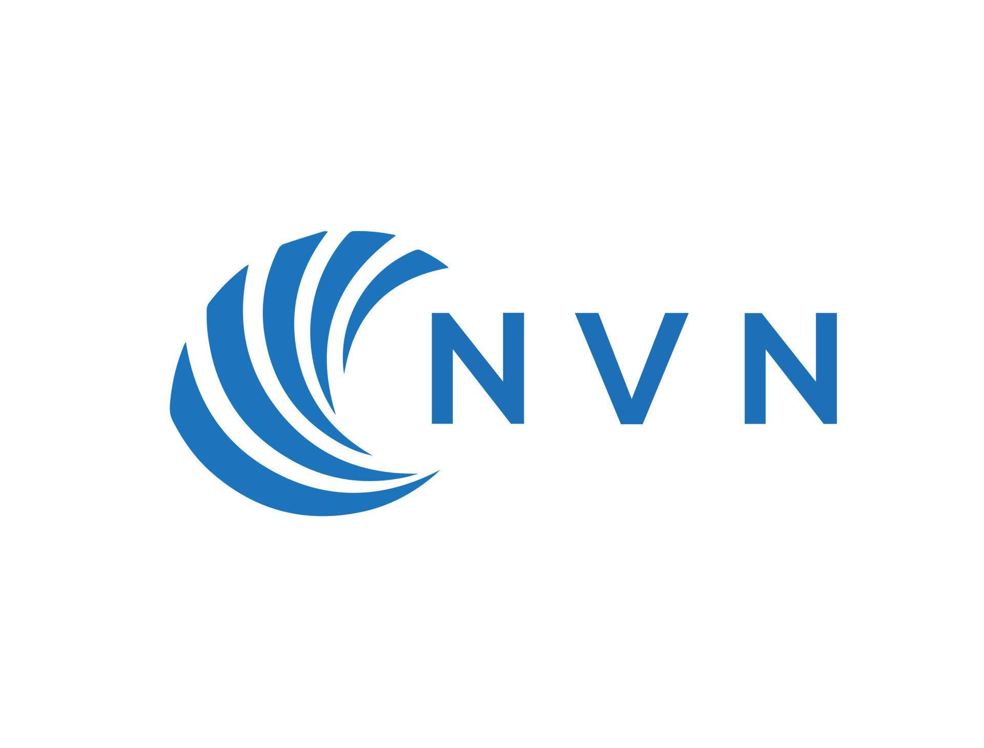NVN letter logo design on white background. NVN creative circle letter logo concept. NVN letter ...