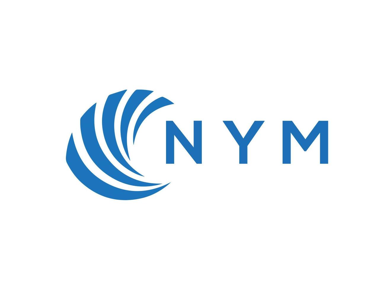 Nym Letra Logo Diseño En Blanco Antecedentes Nym Creativo Circulo Letra Logo Concepto Nym